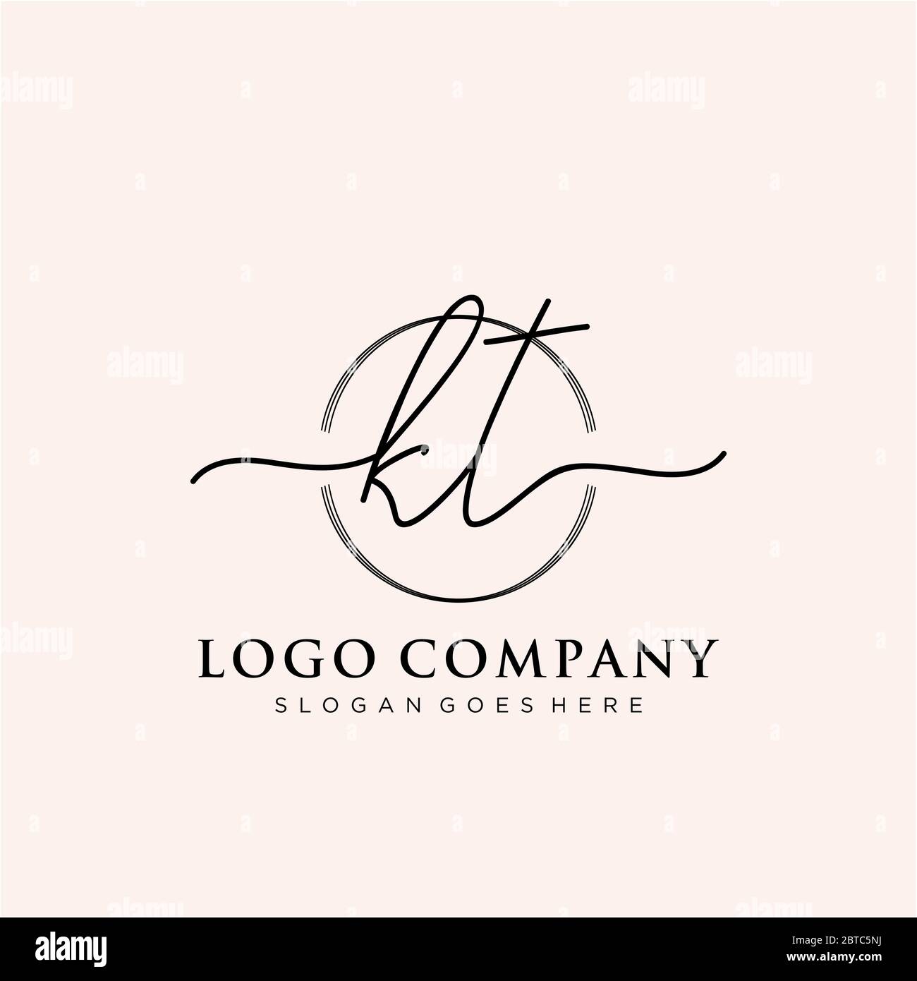 Kt initials logo Stock Vector Images - Alamy