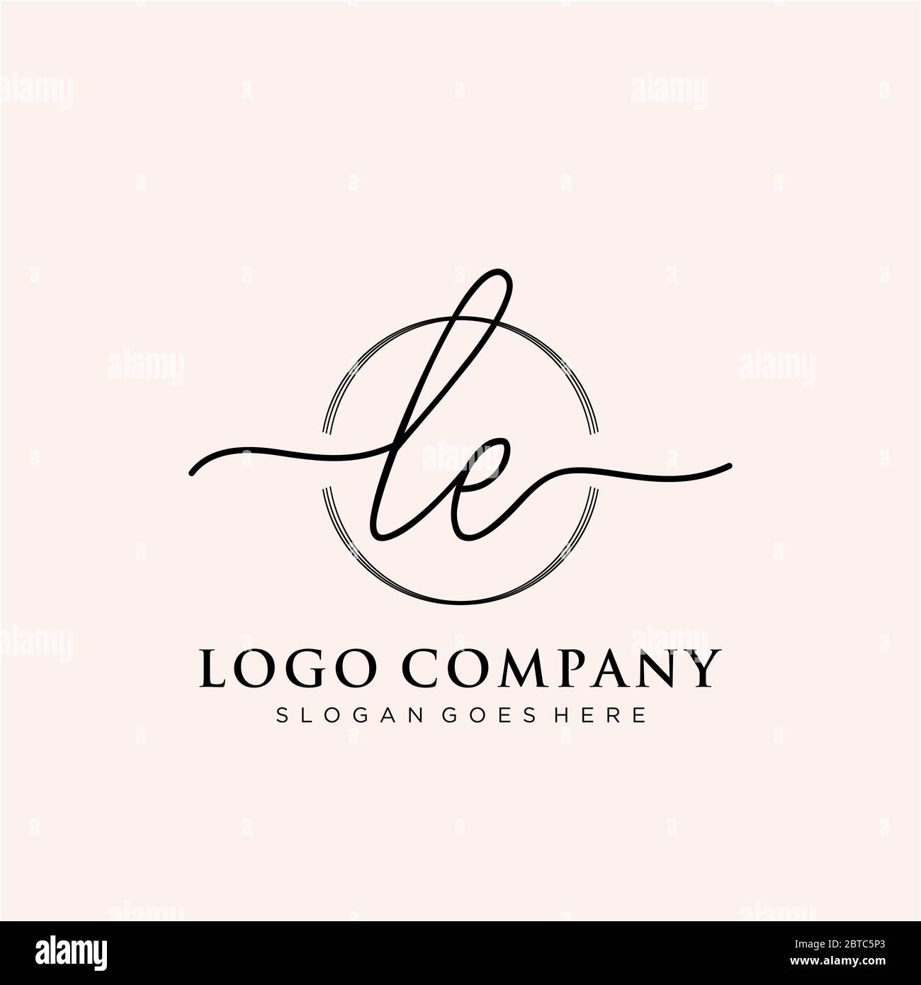 Le initials vector vectors Stock Vector Images - Alamy