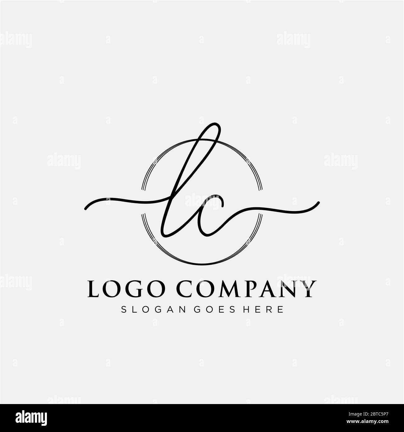 Lc initials logo hi-res stock photography and images - Alamy