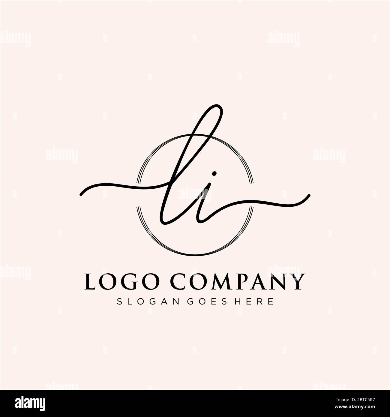 Letter li logo hi-res stock photography and images - Alamy
