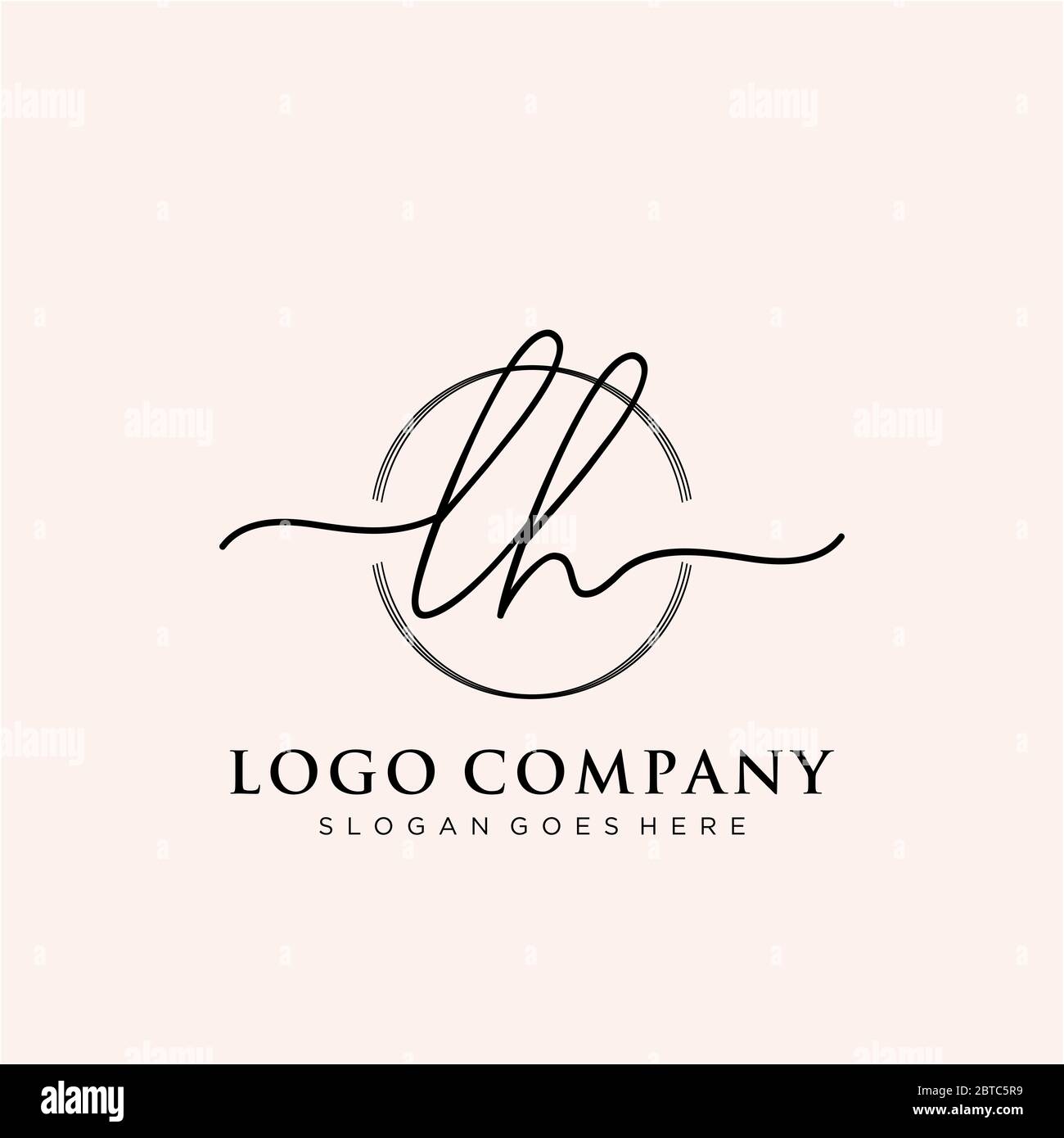 Letter lh logo hi-res stock photography and images - Alamy
