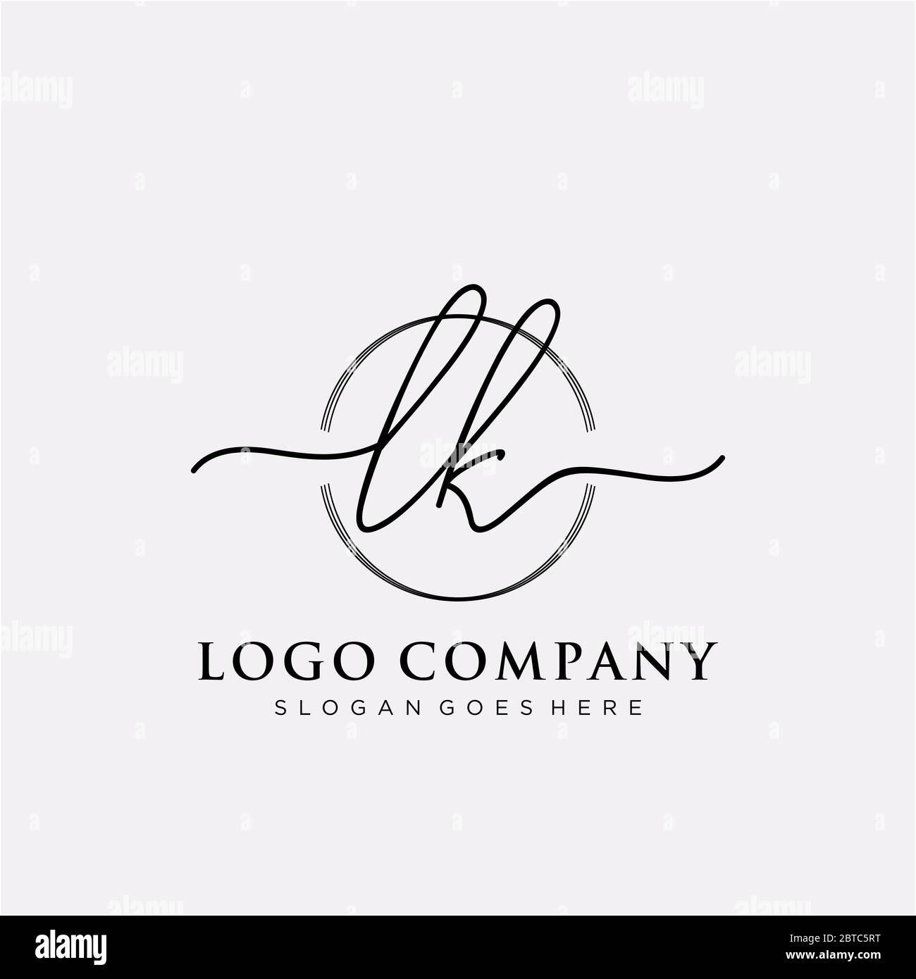 Lk initials logo hi-res stock photography and images - Alamy