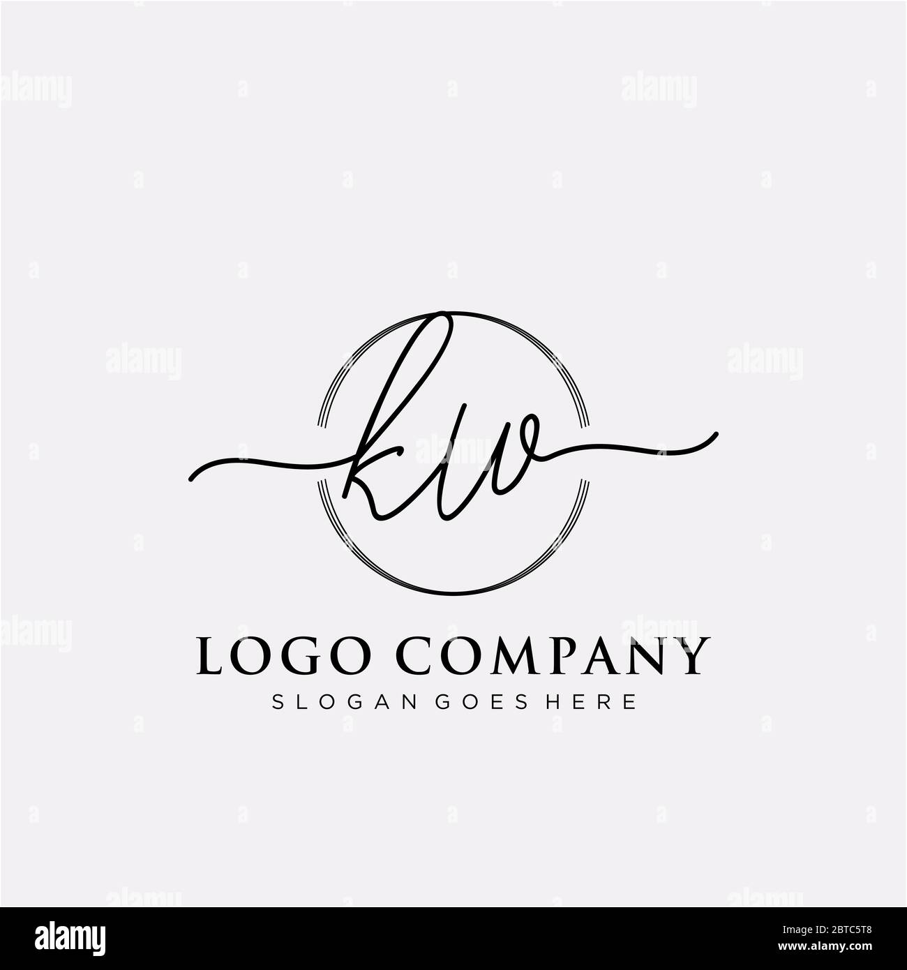 Initials kw Stock Vector Images - Alamy