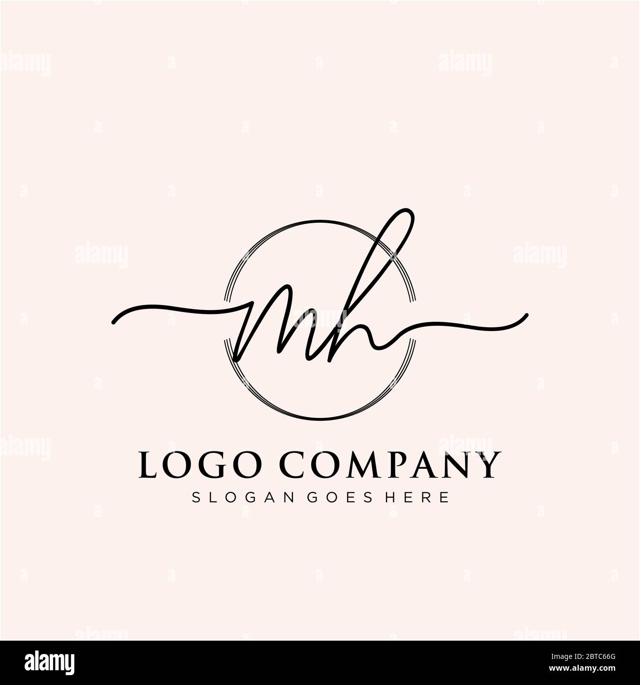 Mh initials logo Stock Vector Images - Alamy