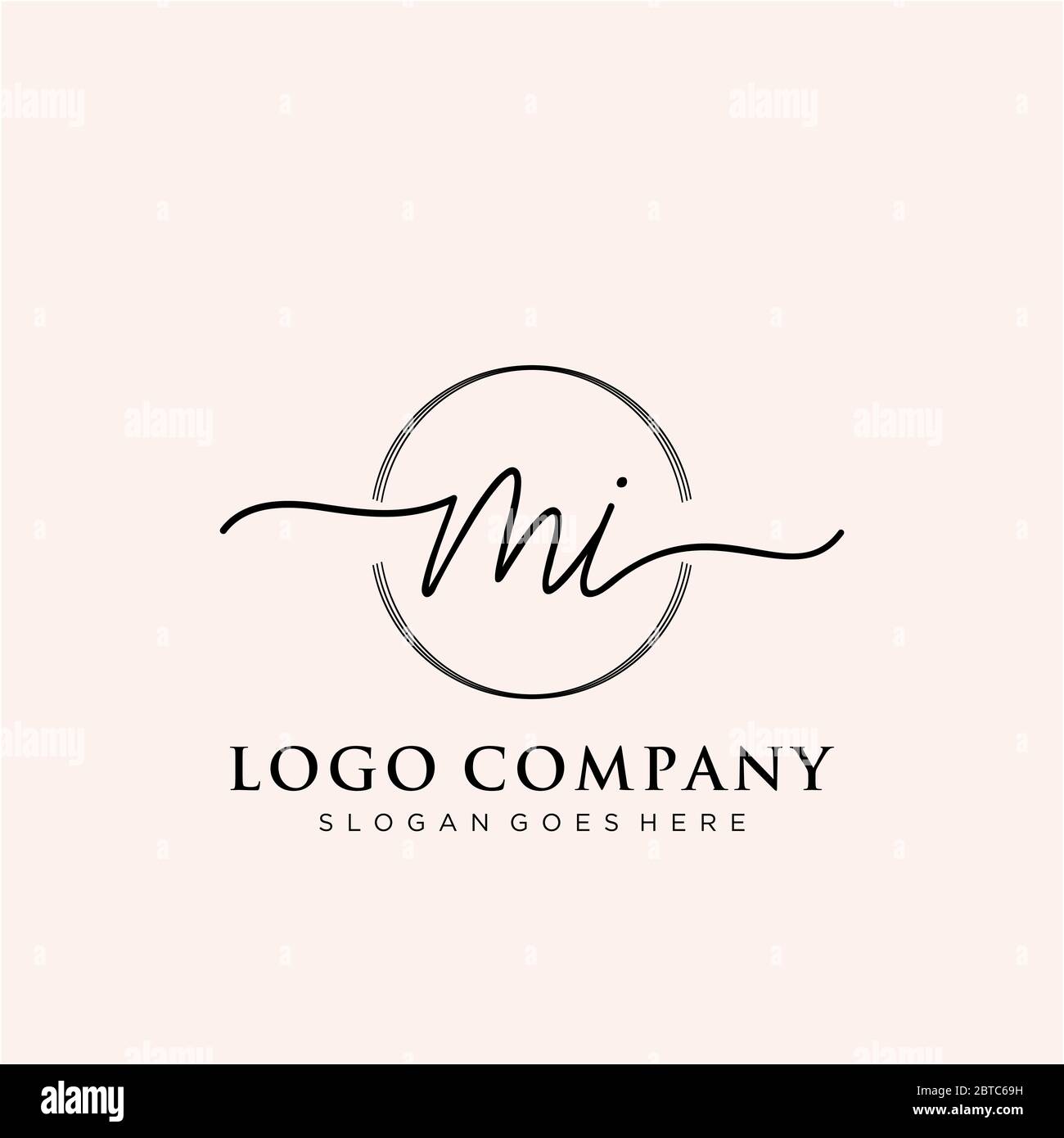 Mi initials logo Stock Vector Images - Alamy