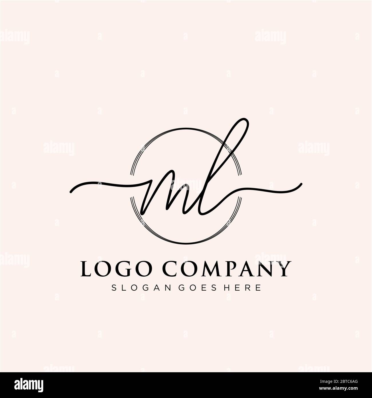 Letter ml vector vectors hi-res stock photography and images - Alamy