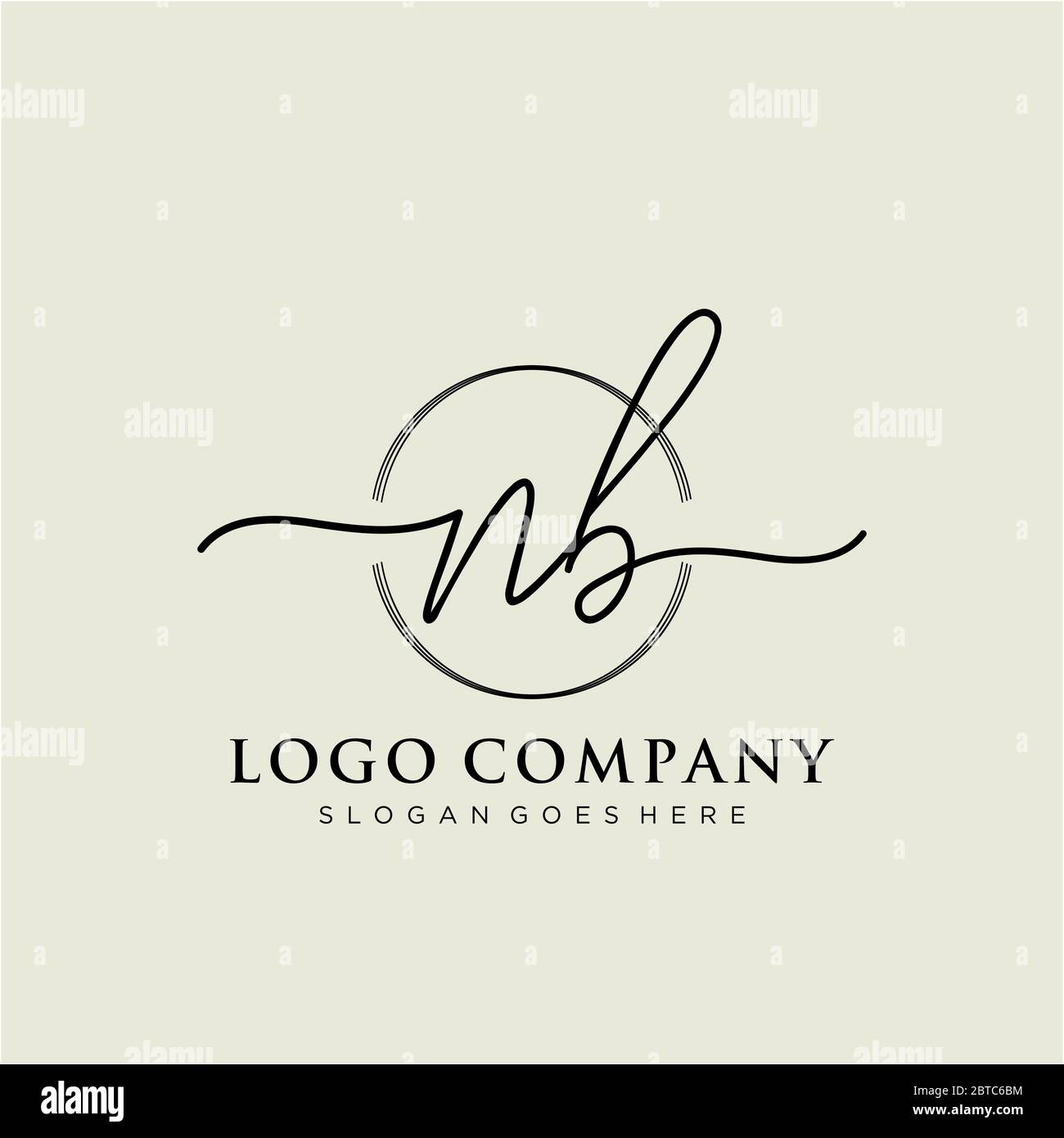 Nb initials logo Stock Vector Images - Alamy