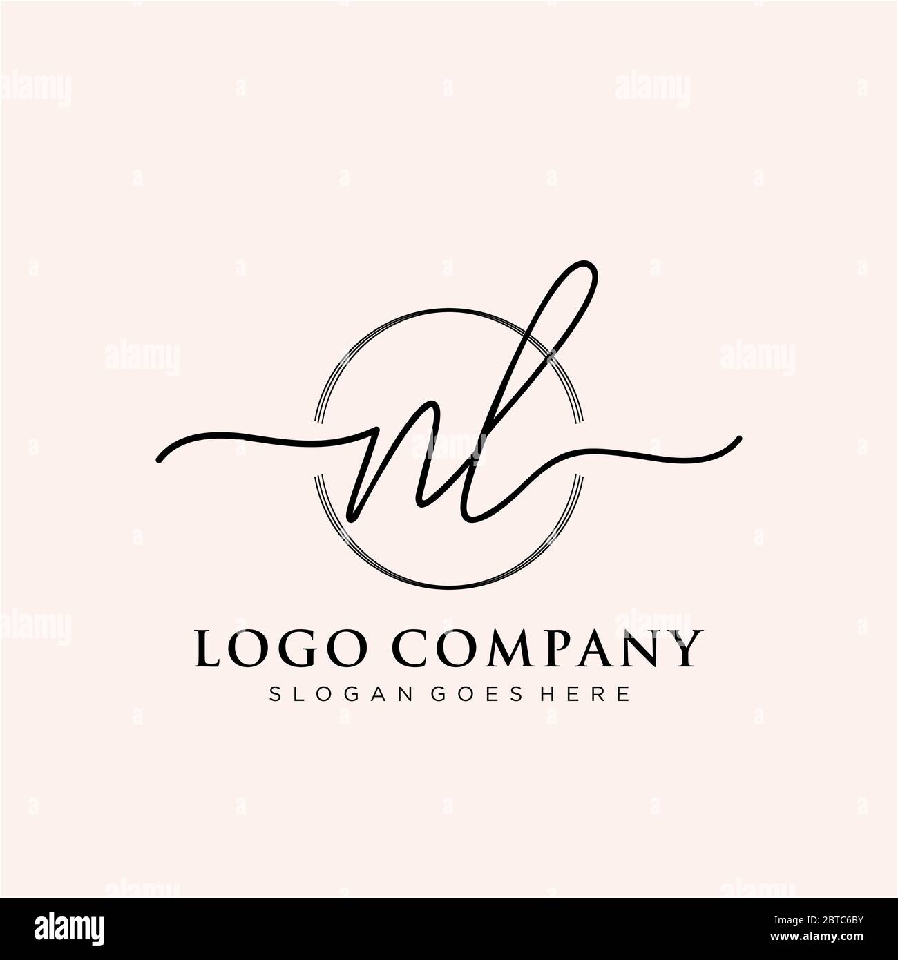 Nl initials logo Stock Vector Images - Alamy