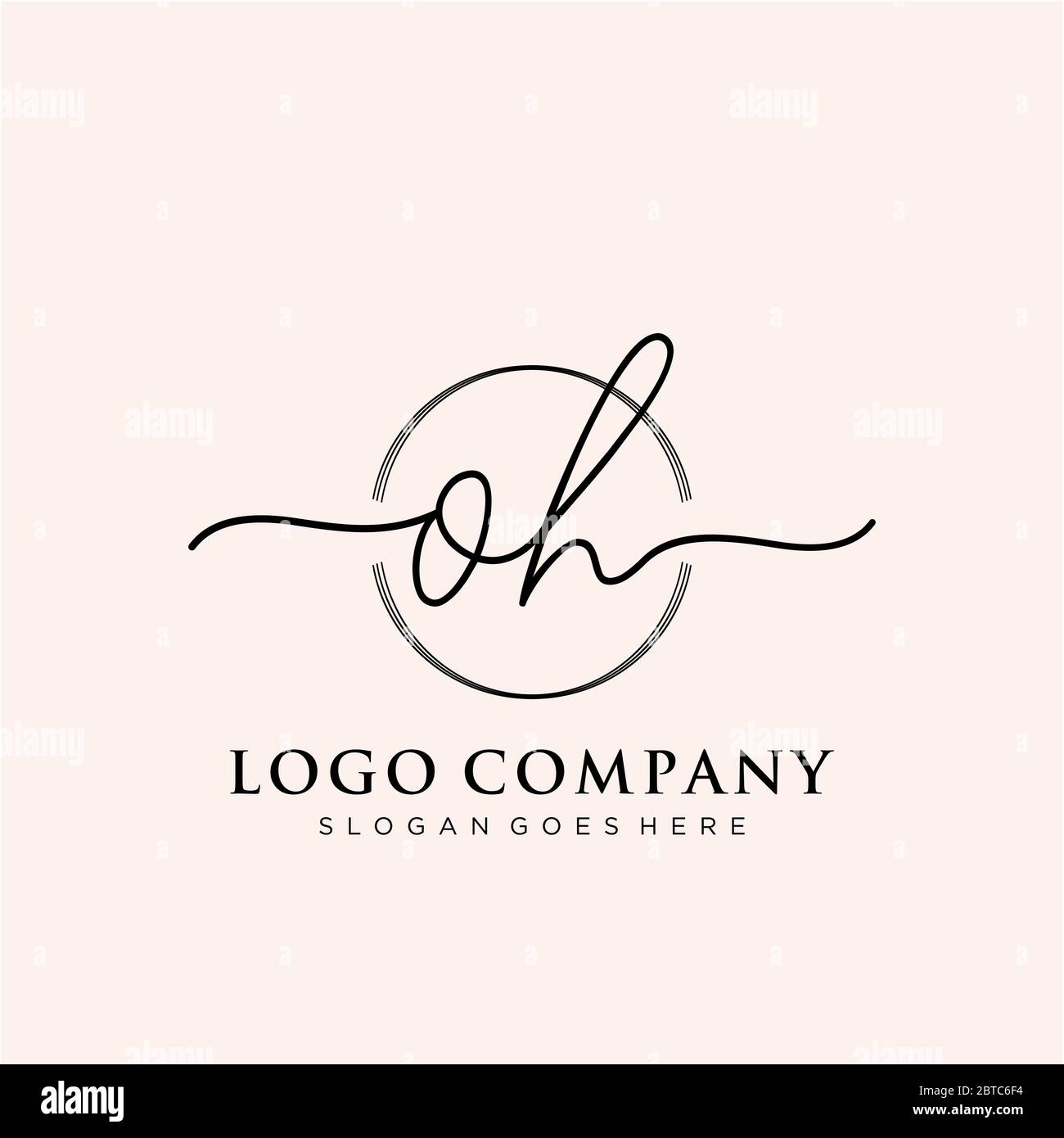 Oh initials logo Stock Vector Images - Alamy