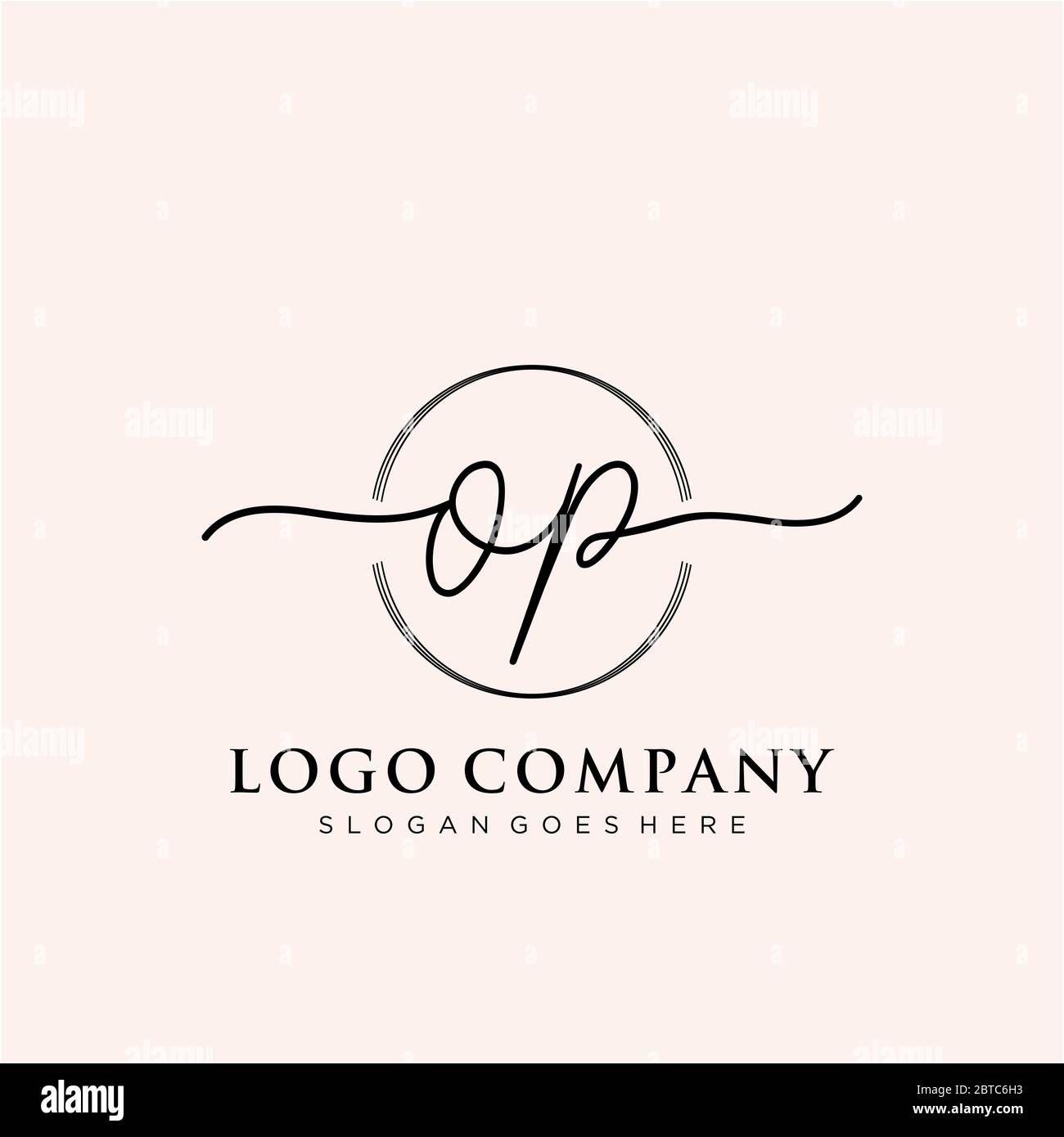 Letter op logo Stock Vector Images - Alamy