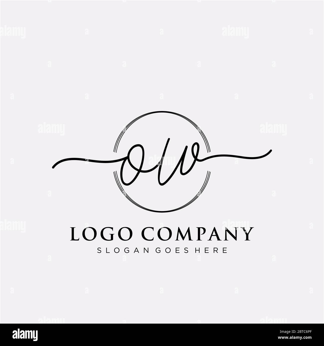 Letter ow vector vectors hi-res stock photography and images - Alamy