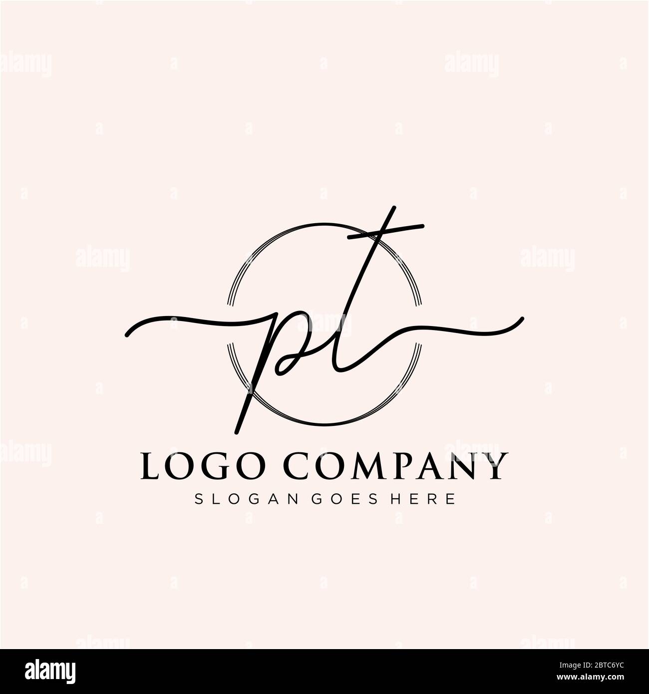 Letter pt logo hi-res stock photography and images - Alamy