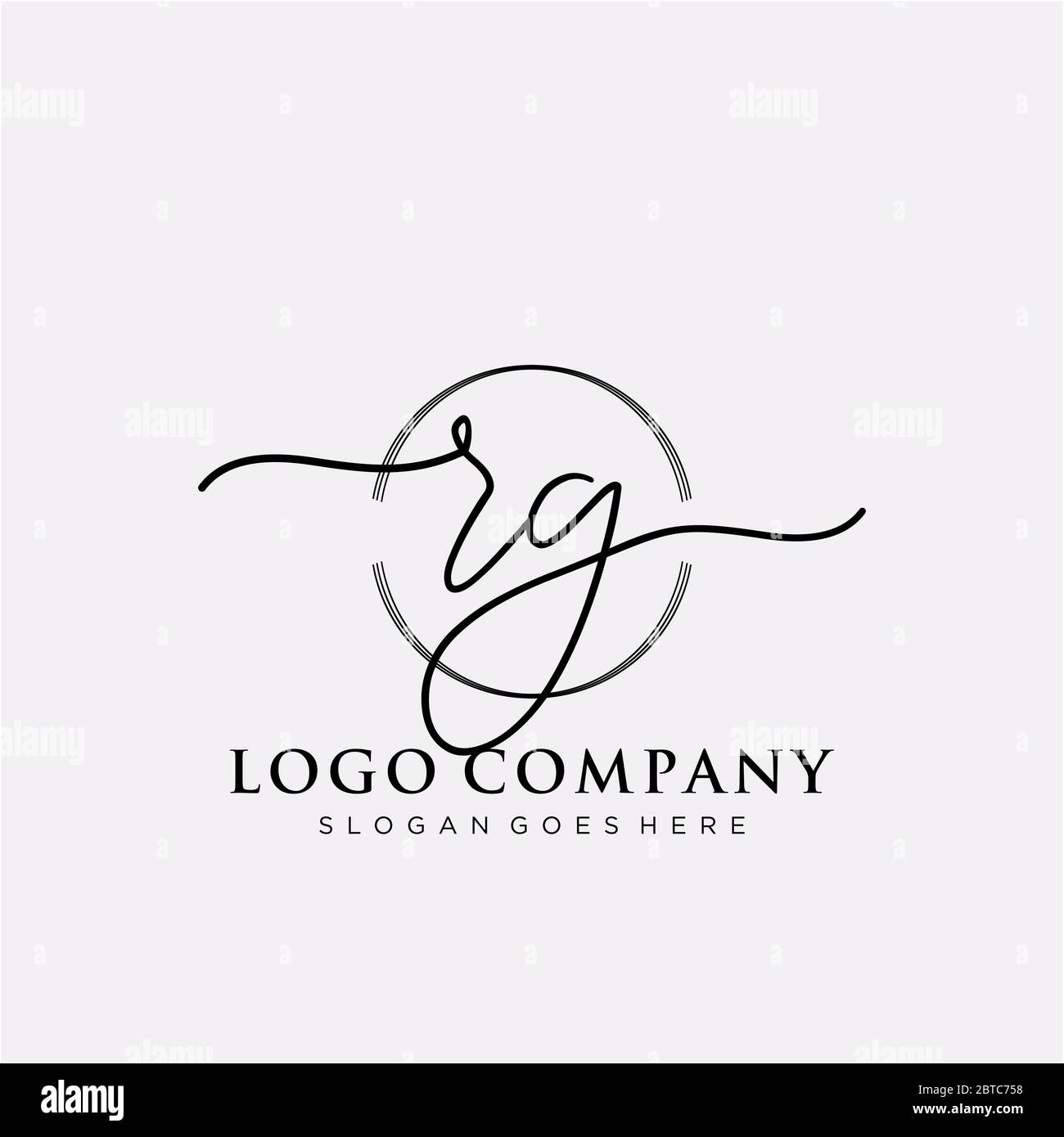 Initial rg vector vectors hi-res stock photography and images - Alamy