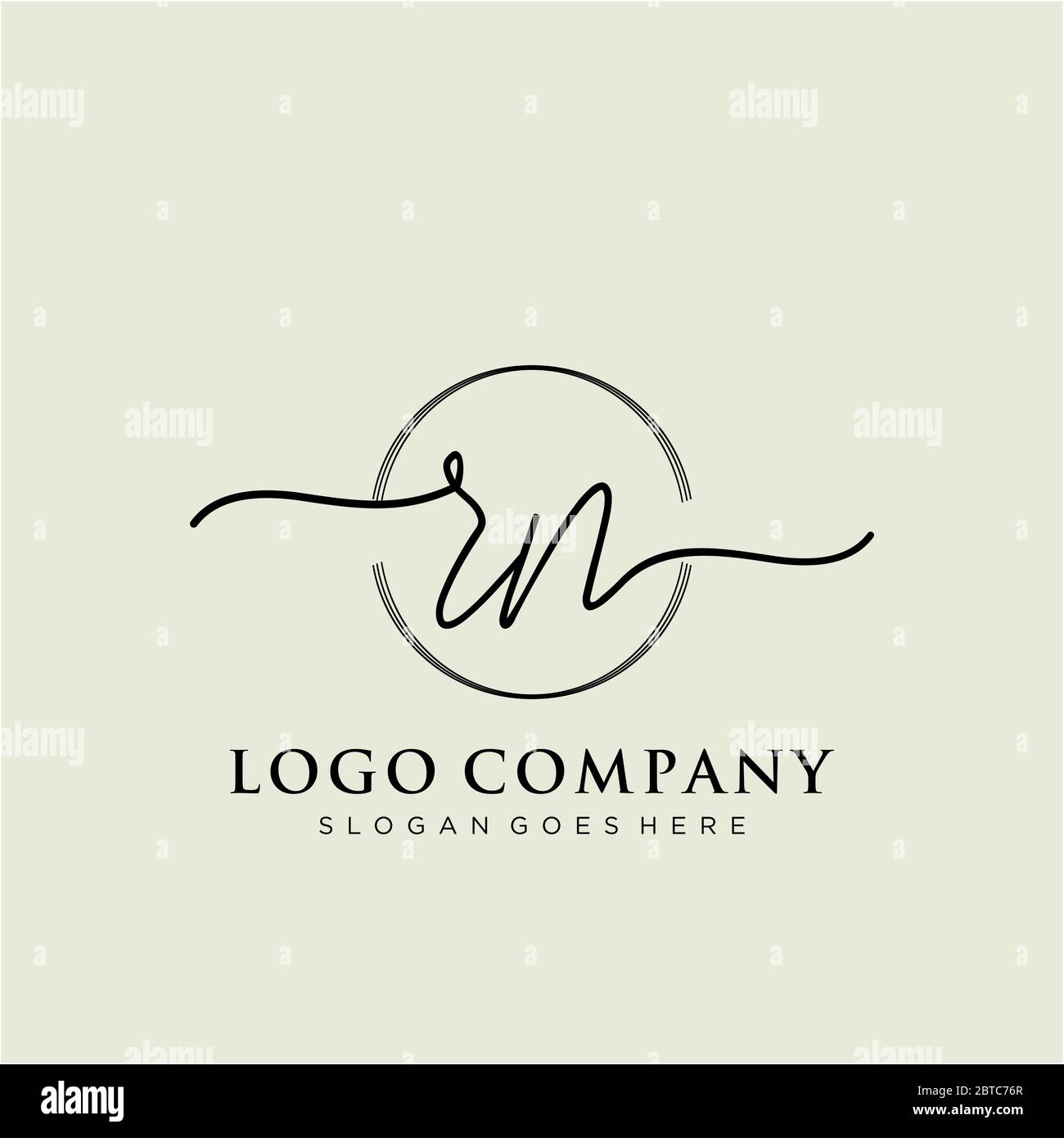 Rn initials logo hi-res stock photography and images - Alamy