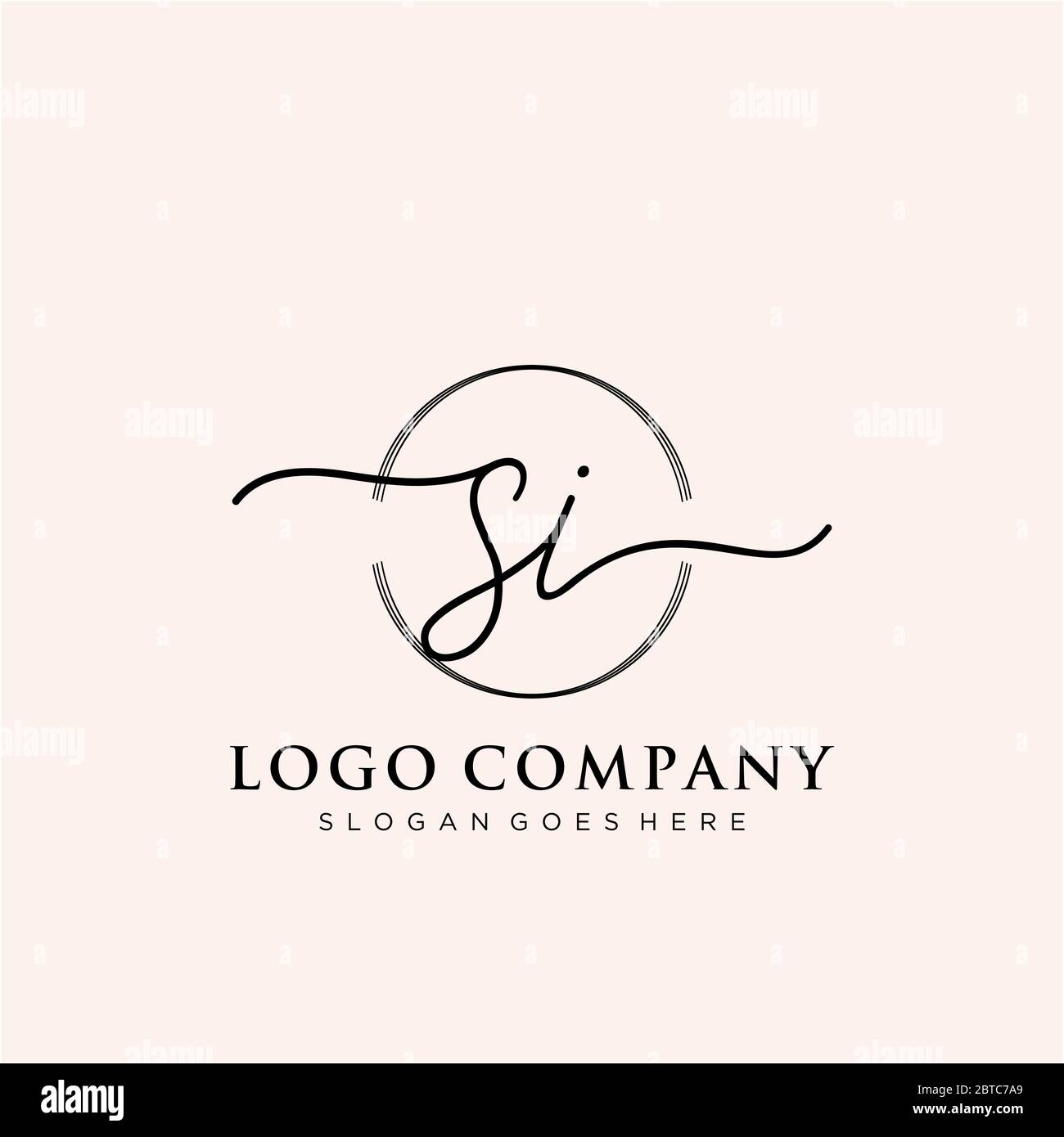 Letter si logo Stock Vector Images - Alamy