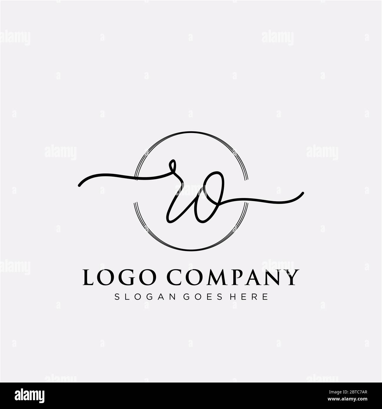 Ro initials logo hi-res stock photography and images - Alamy