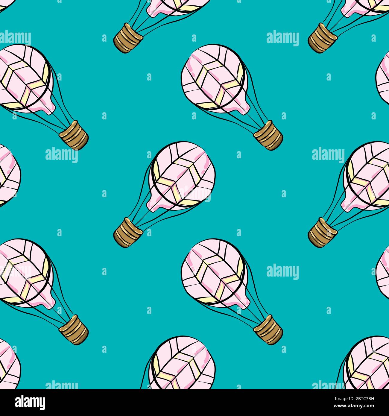 Air balloons pattern , illustration, vector on white background Stock ...