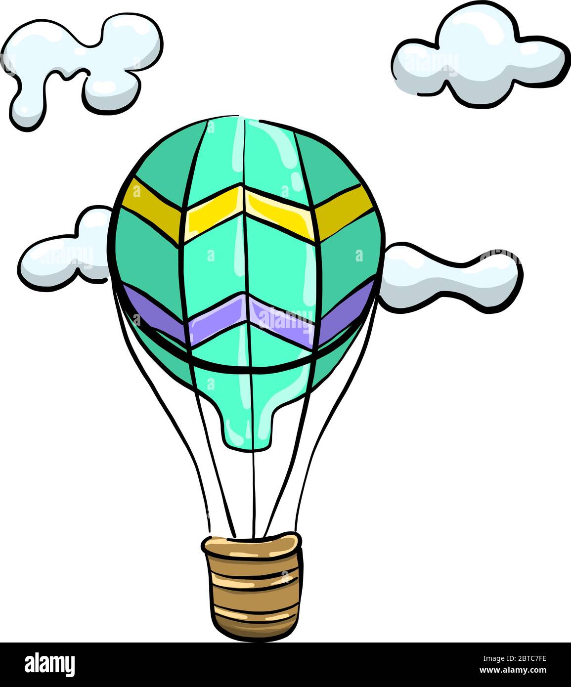 Air balloon , illustration, vector on white background Stock Vector ...