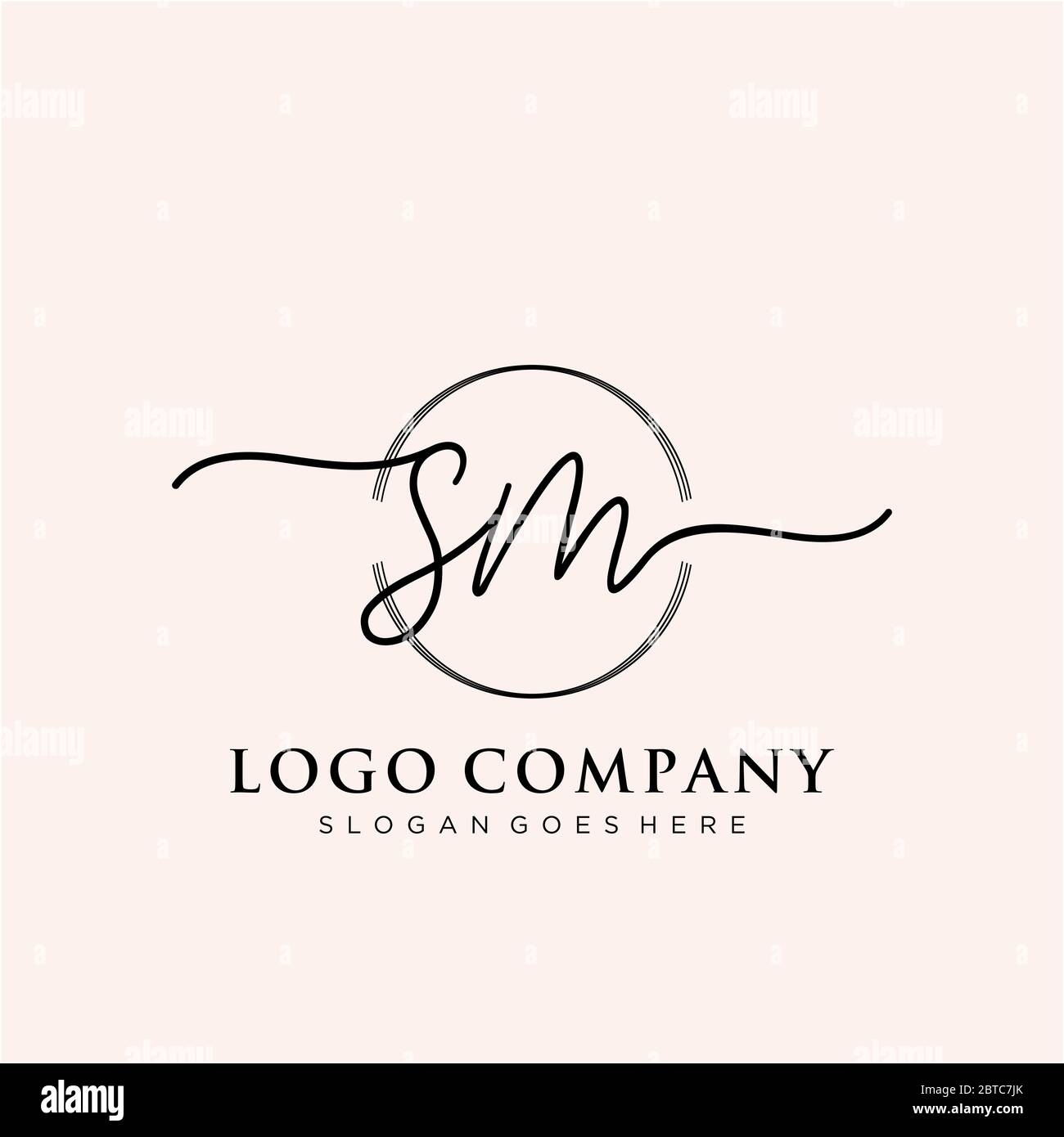 Sm initials logo Stock Vector Images - Alamy