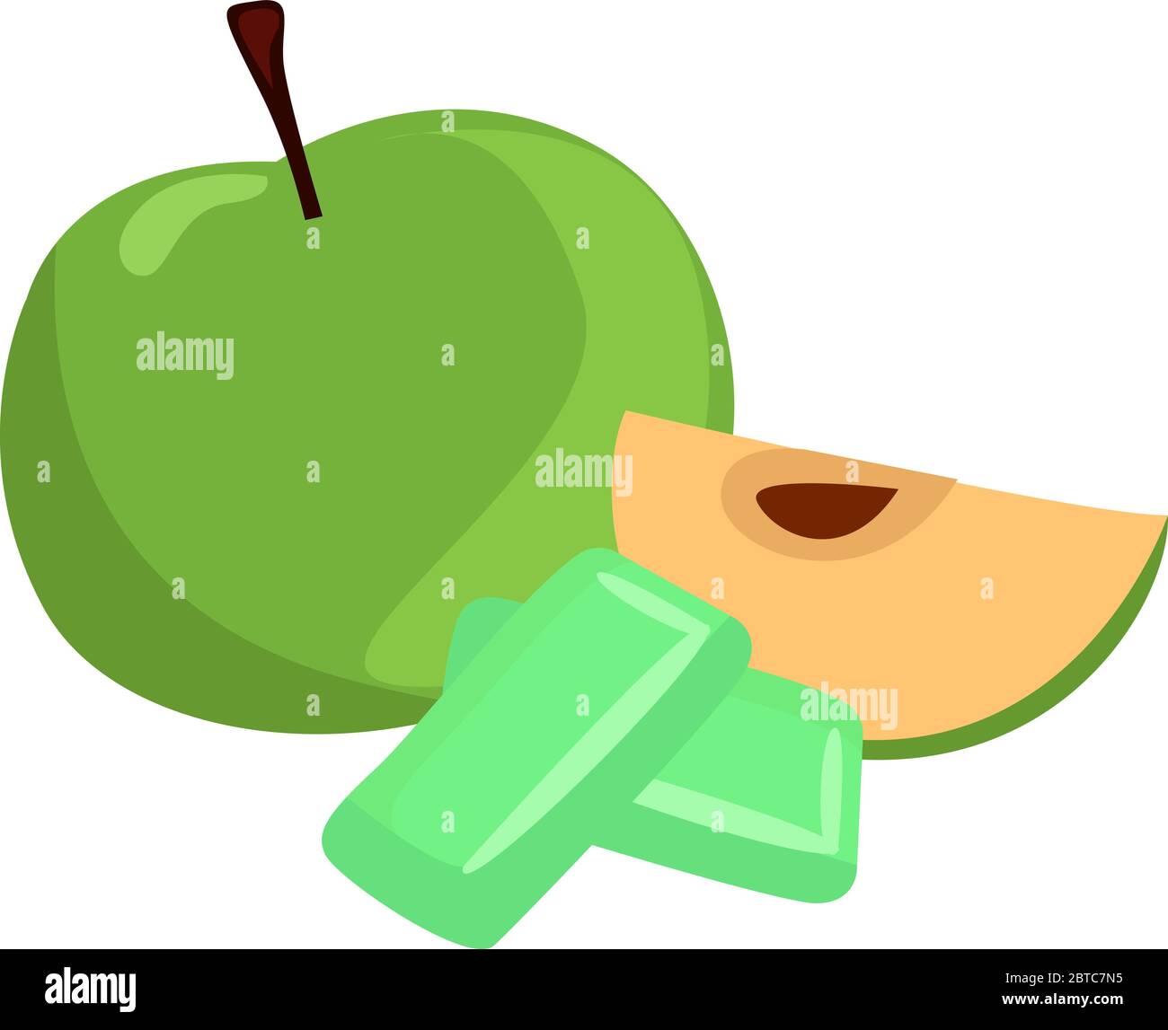 Chewing gum bubble green Stock Vector Images - Alamy
