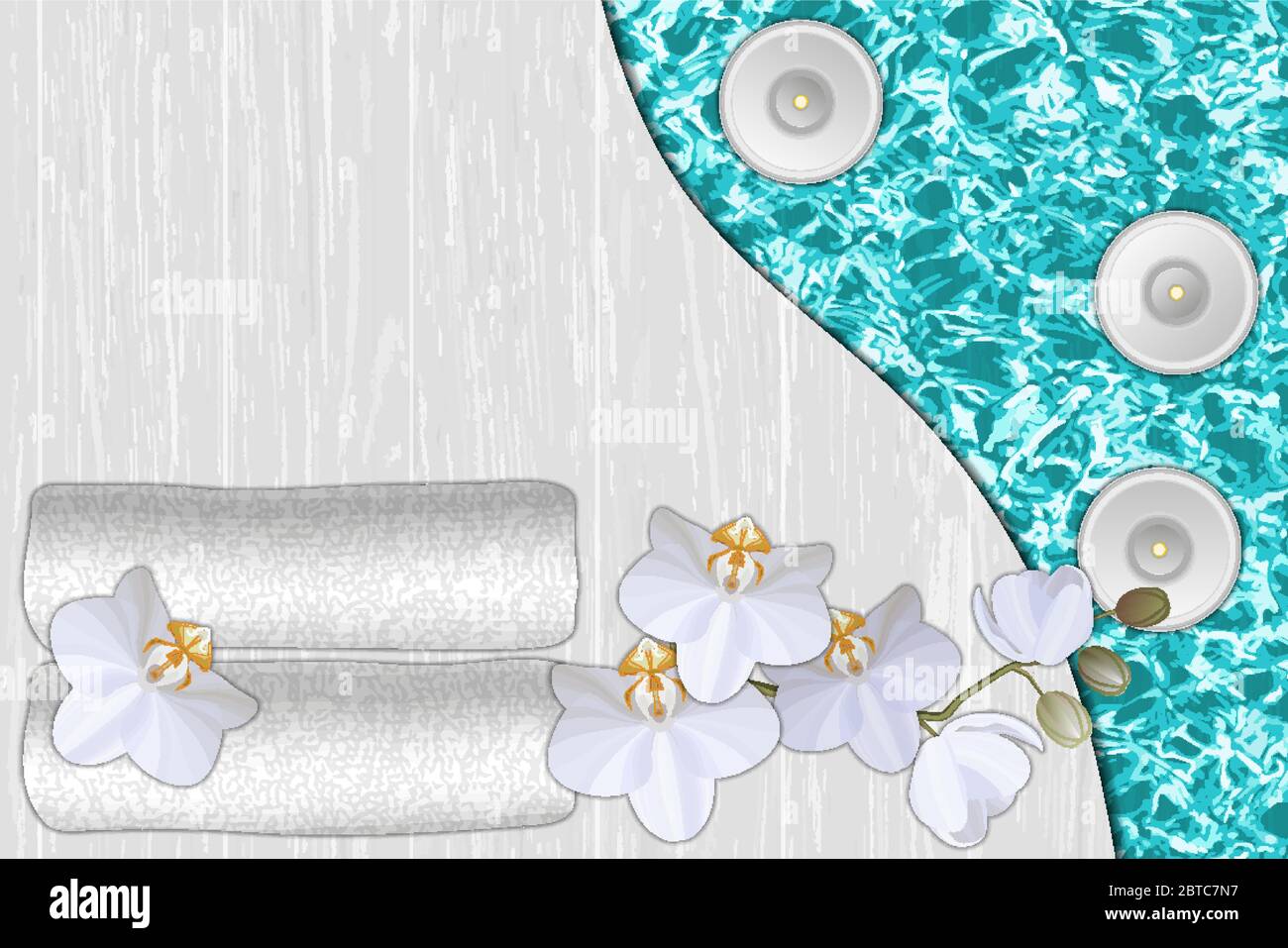 Swimming pool in resort Stock Vector Images - Alamy