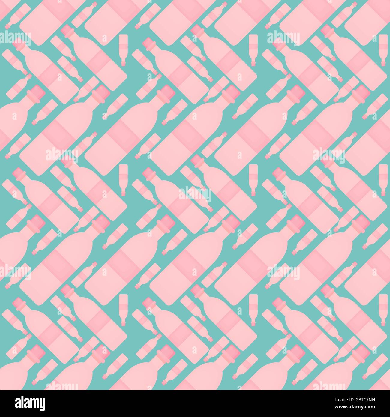 Baby bottle pattern , illustration, vector on white background Stock ...