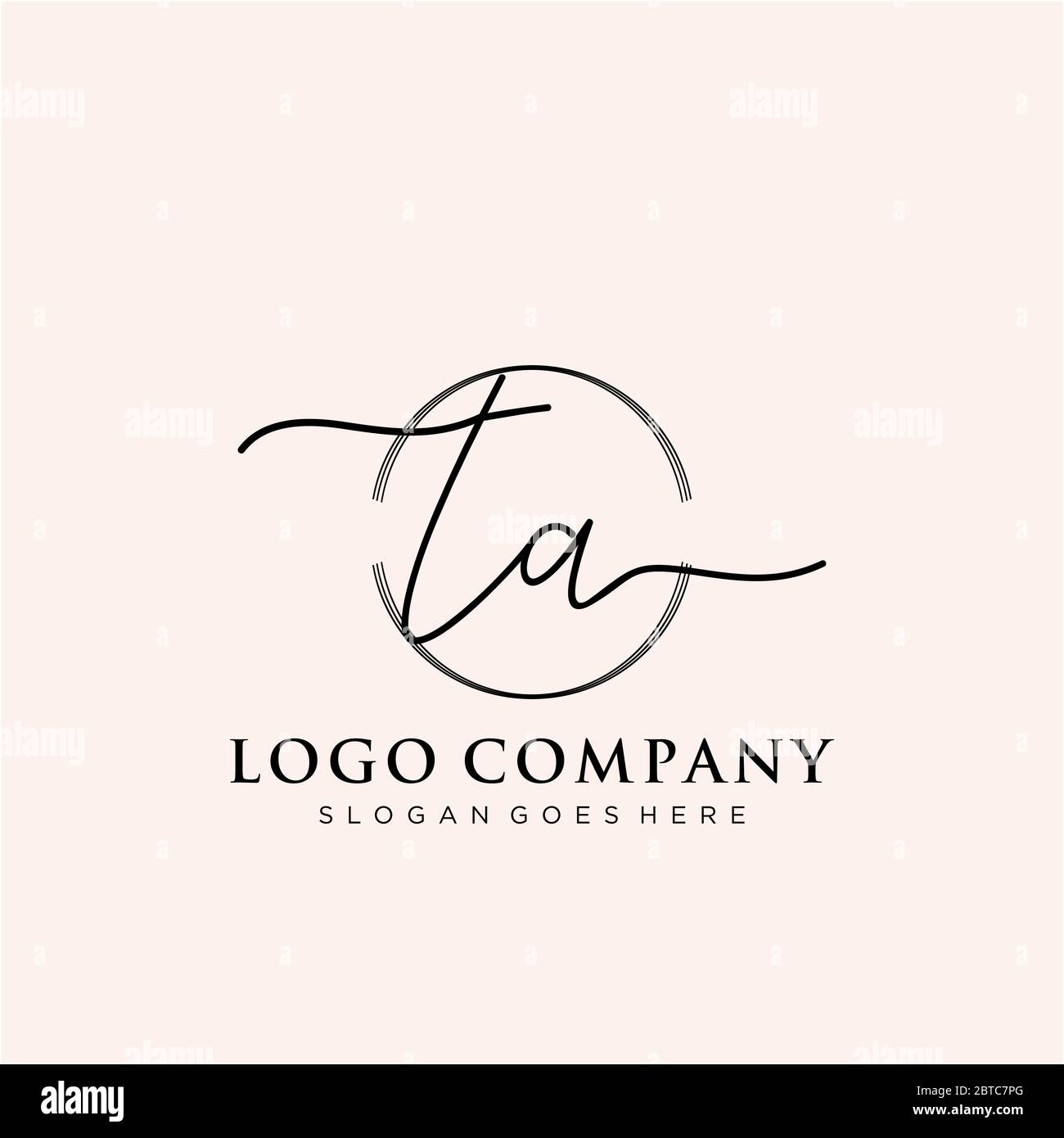 Ta initial vector hi-res stock photography and images - Alamy