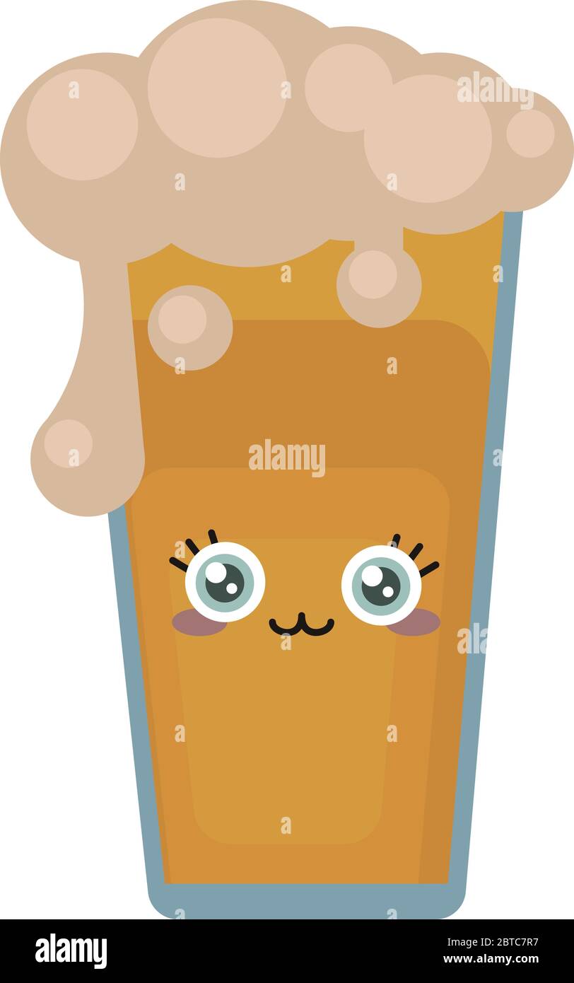 Cute beer , illustration, vector on white background Stock Vector Image ...
