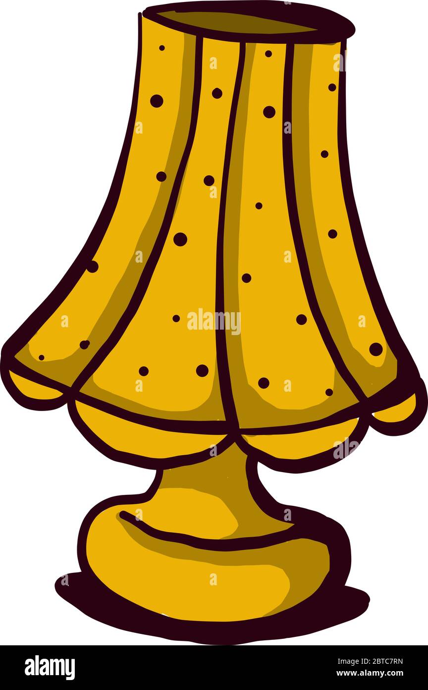 Yellow lamp , illustration, vector on white background Stock Vector ...