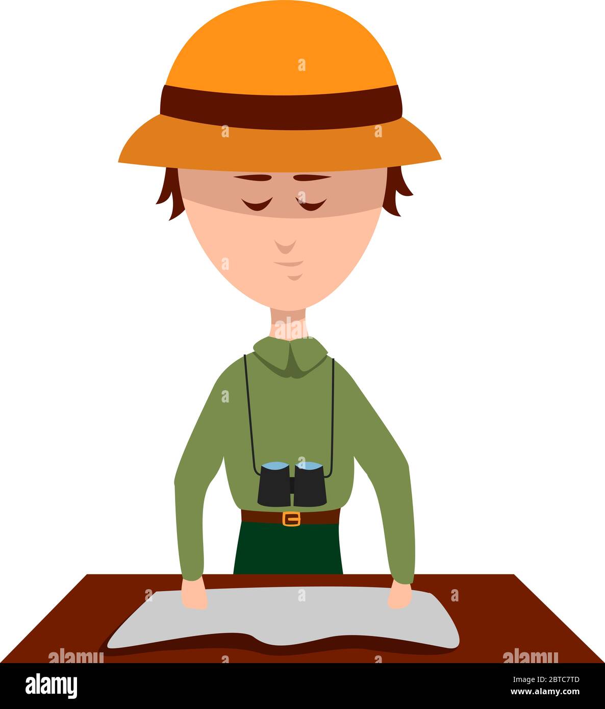 Archaeologist , illustration, vector on white background Stock Vector ...