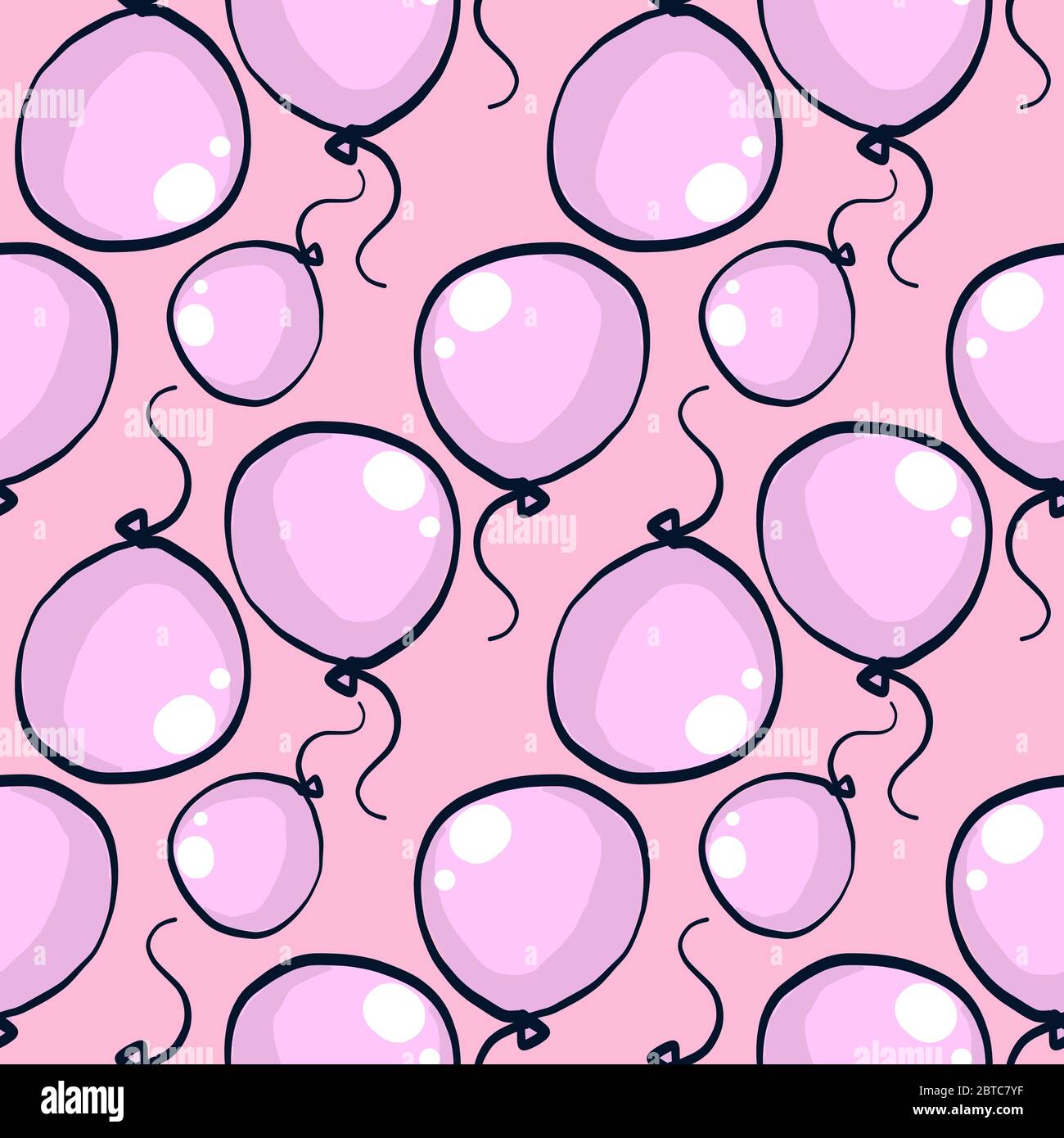 Purple balloons , illustration, vector on white background Stock Vector ...