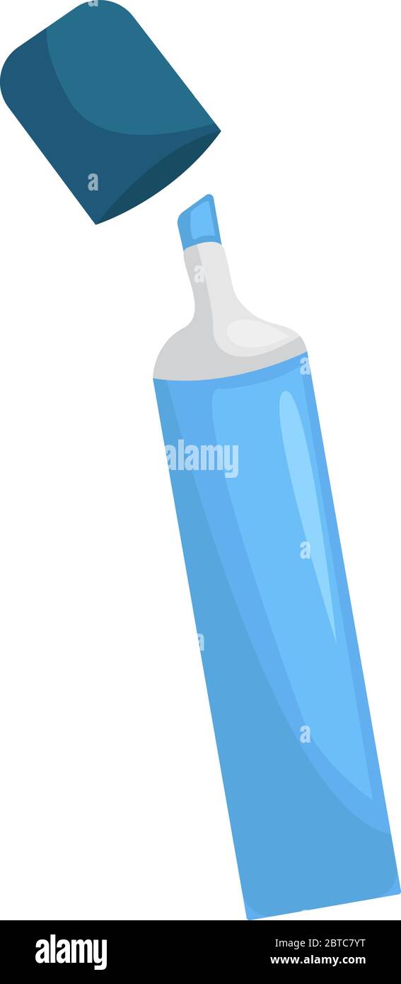 Blue marker , illustration, vector on white background Stock Vector ...