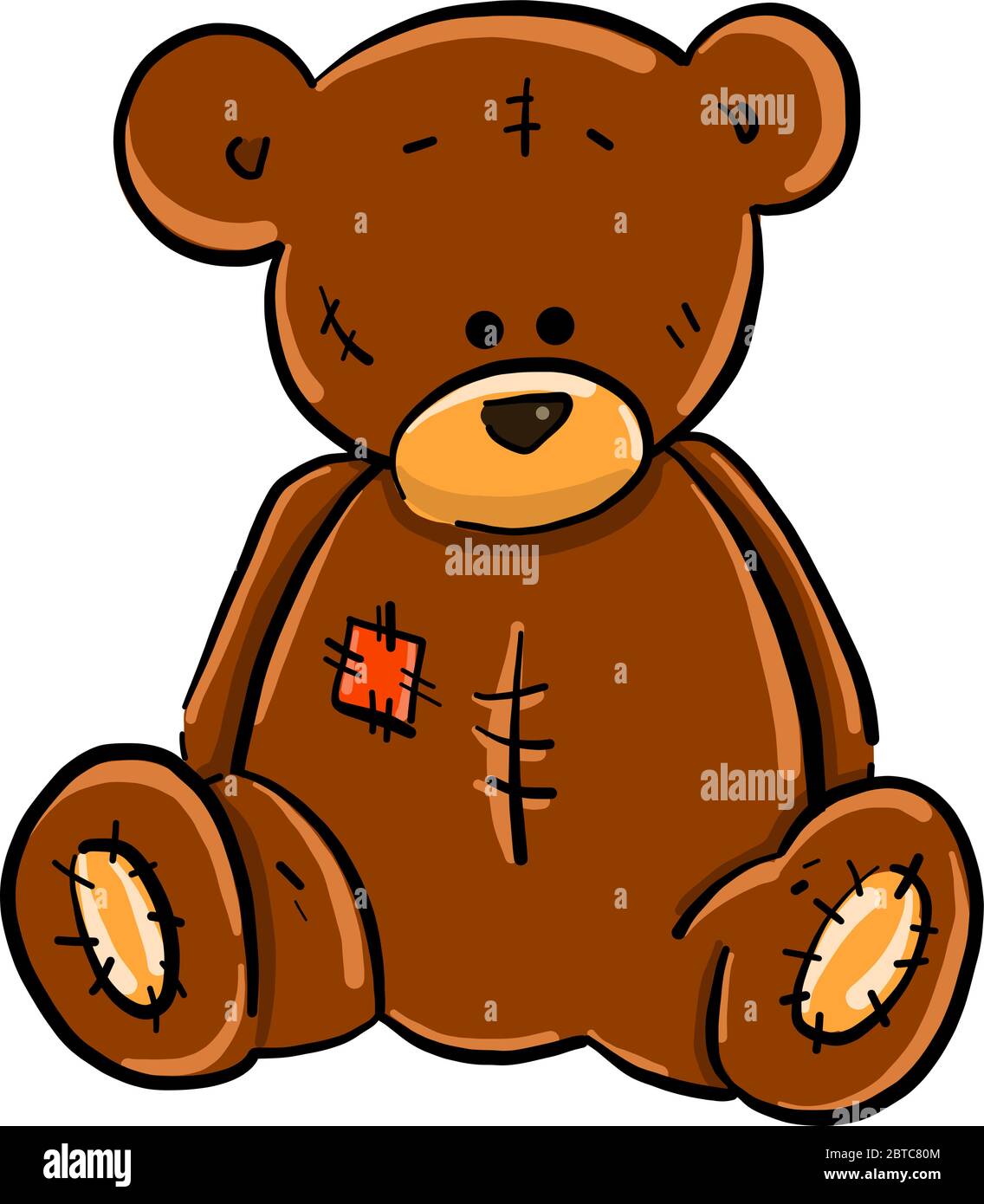 Cartoon sad bear Stock Vector Images - Alamy