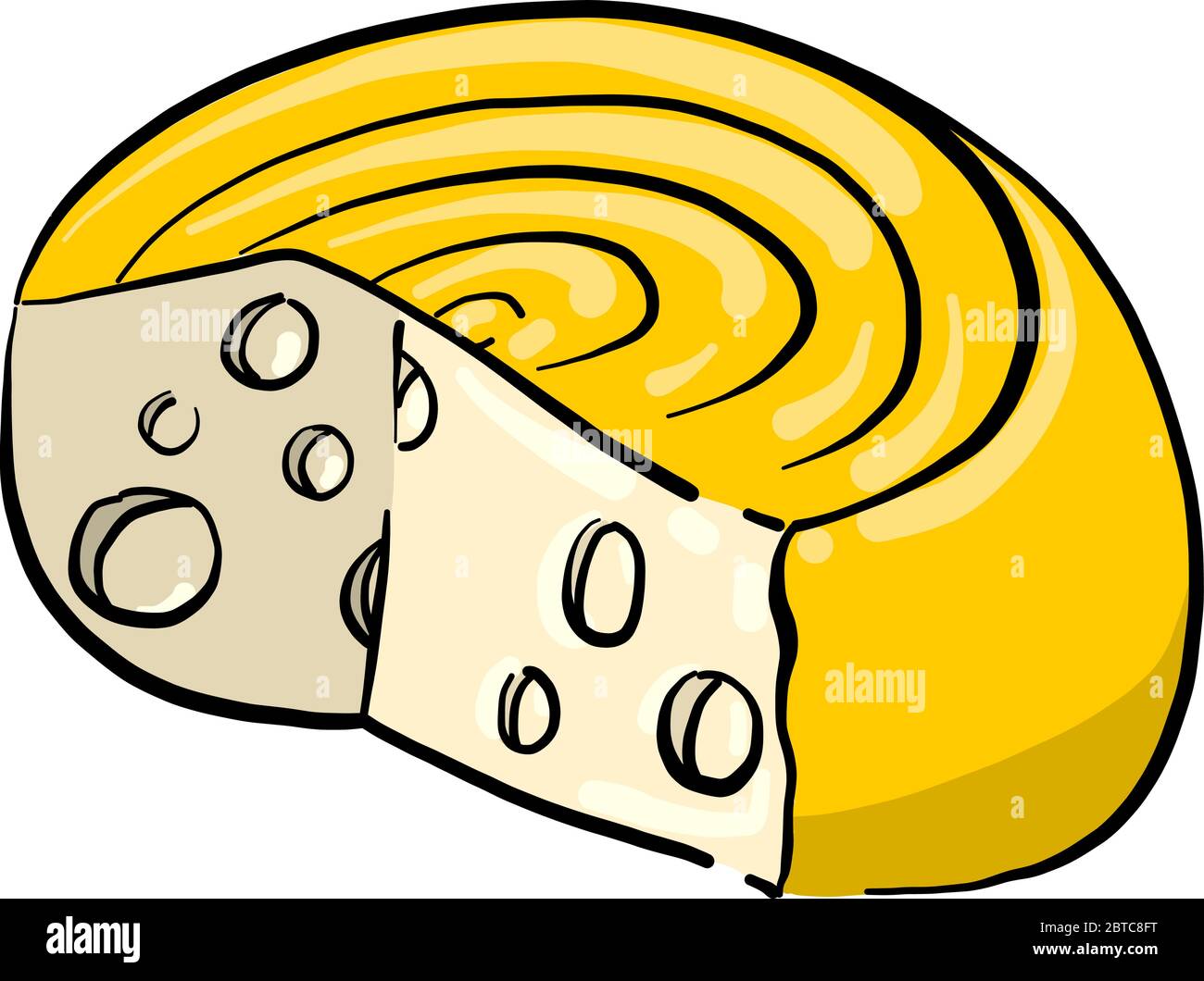 Hard cheese , illustration, vector on white background Stock Vector ...