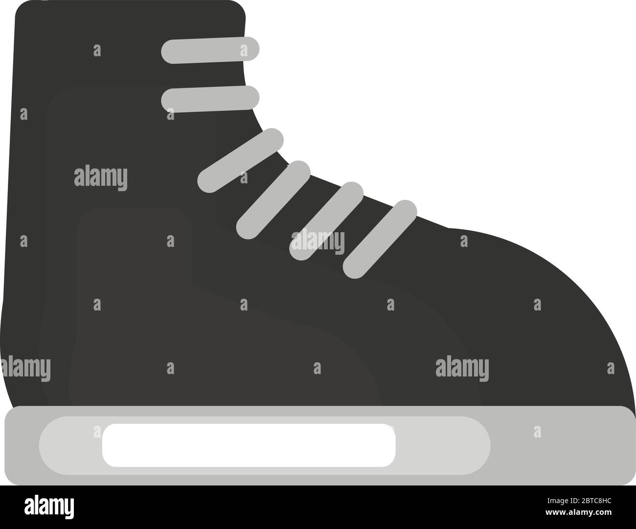 Black boot , illustration, vector on white background Stock Vector ...