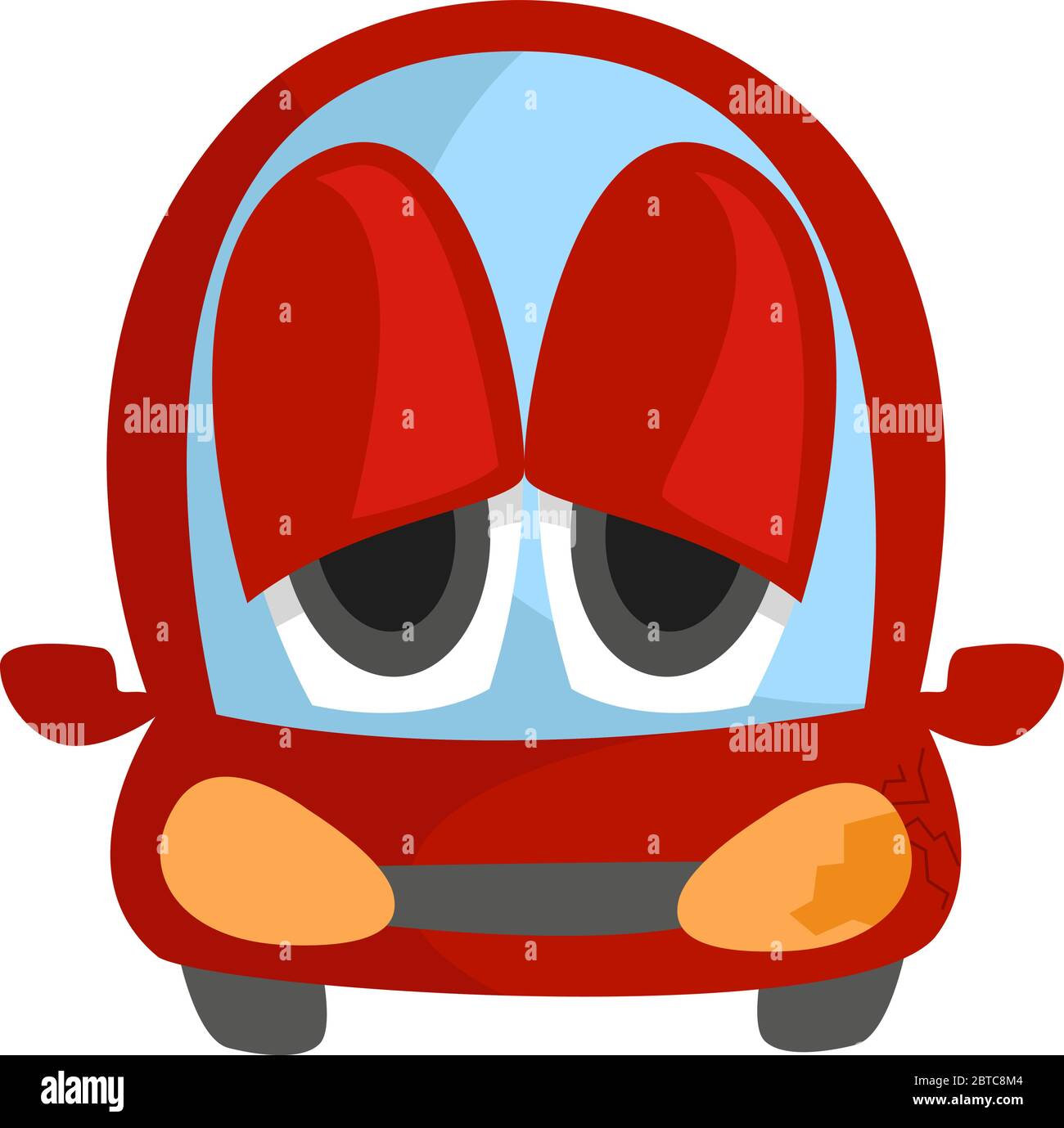 Broken headlight , illustration, vector on white background Stock ...