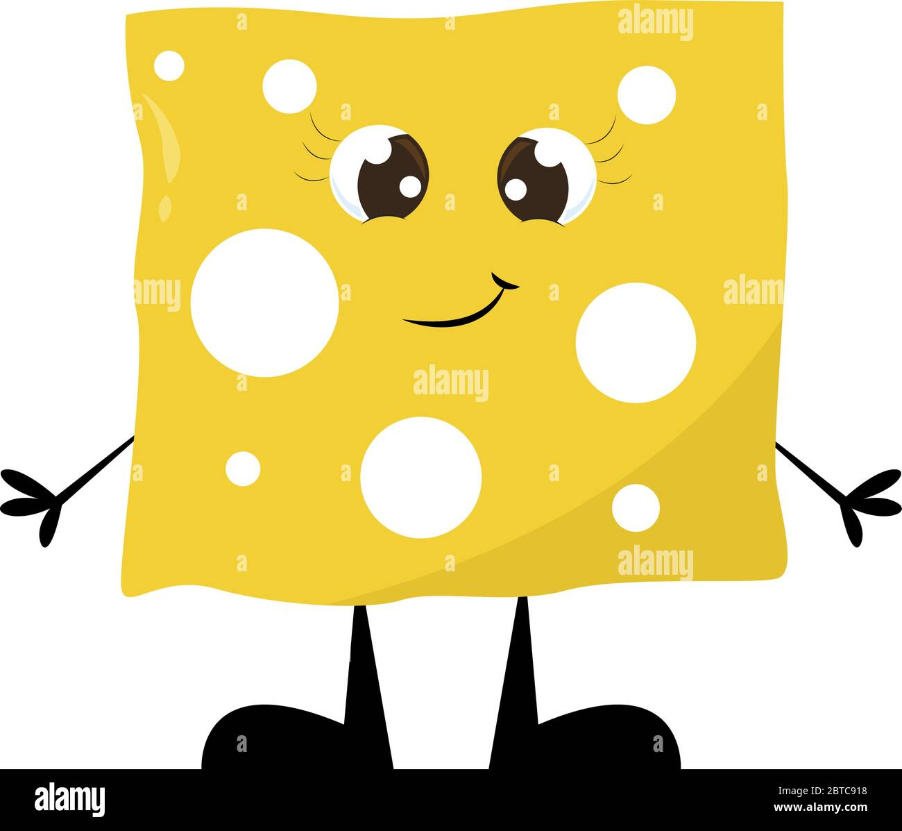 Yellow cheese , illustration, vector on white background Stock Vector ...