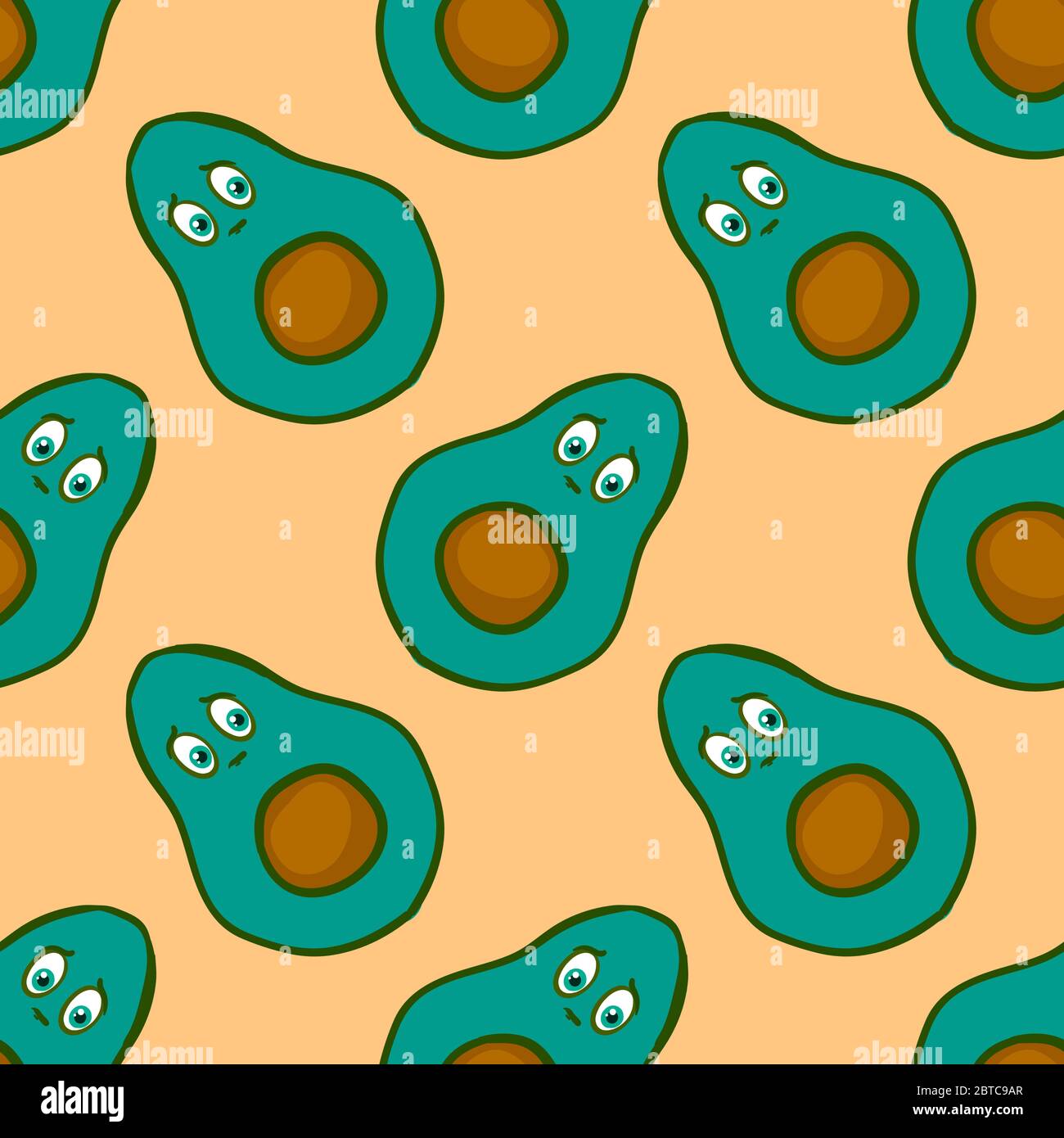 Cute avocado pattern , illustration, vector on white background Stock Vector Image & Art - Alamy