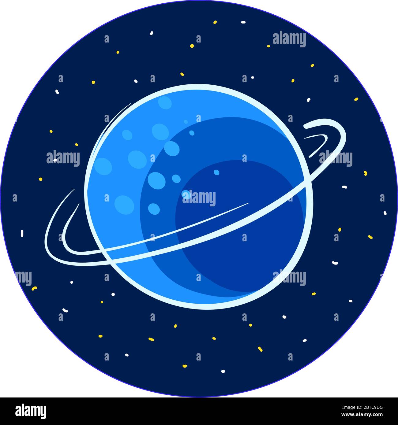 Blue planet , illustration, vector on white background Stock Vector ...