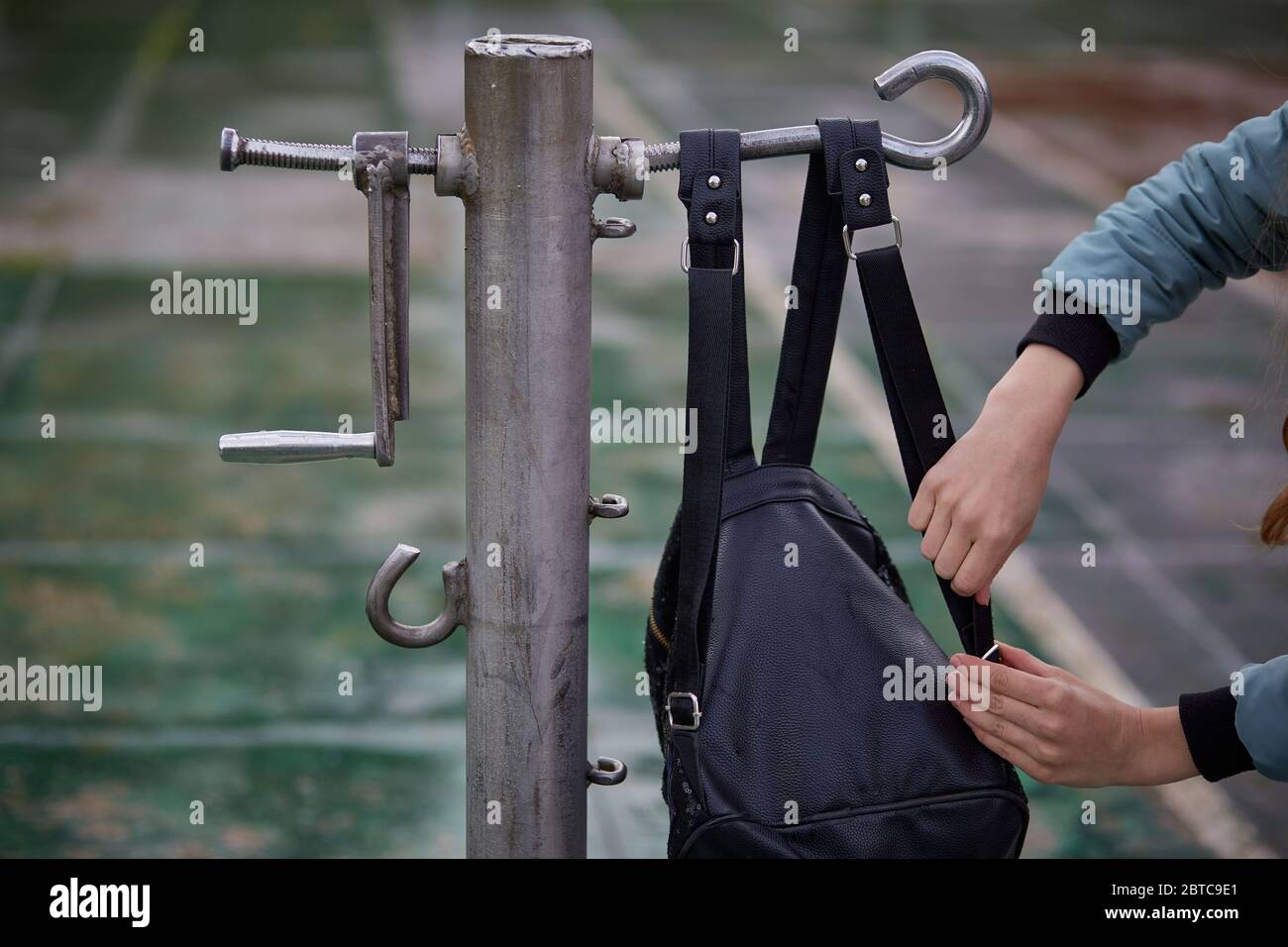 Hanging His School Bag High Resolution Stock Photography and Images - Alamy