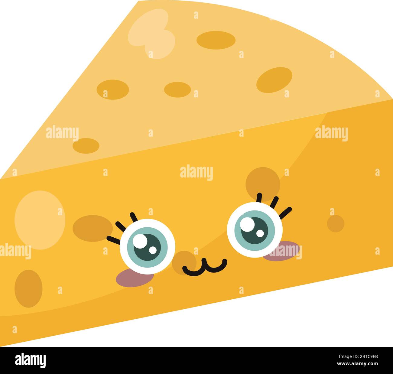 Triangle cheese , illustration, vector on white background Stock Vector ...