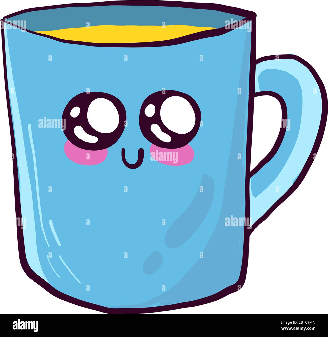 Cute cup , illustration, vector on white background Stock Vector Image ...