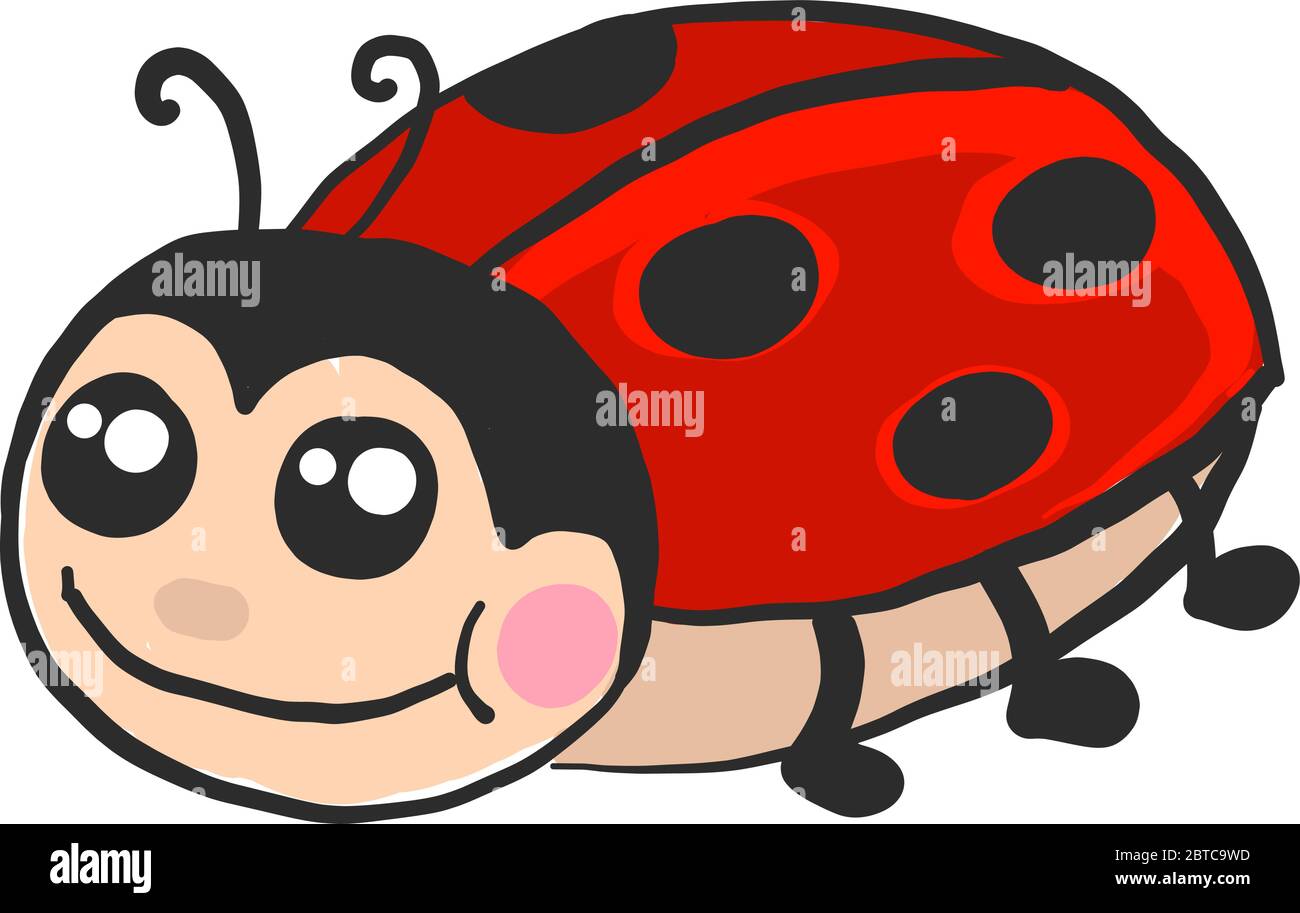 Cute ladybug , illustration, vector on white background Stock Vector ...