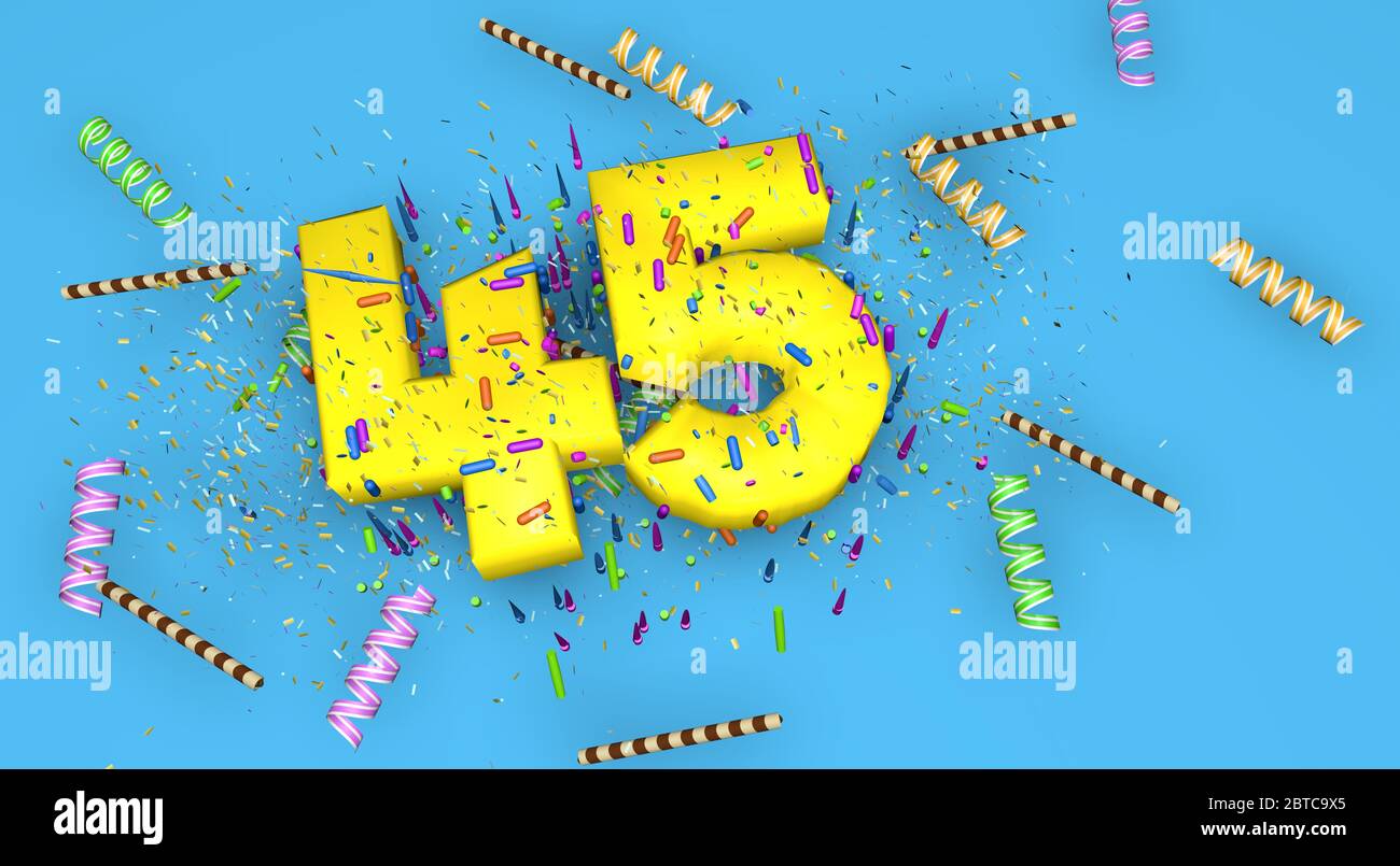 Happy 45 birthday hi-res stock photography and images - Alamy