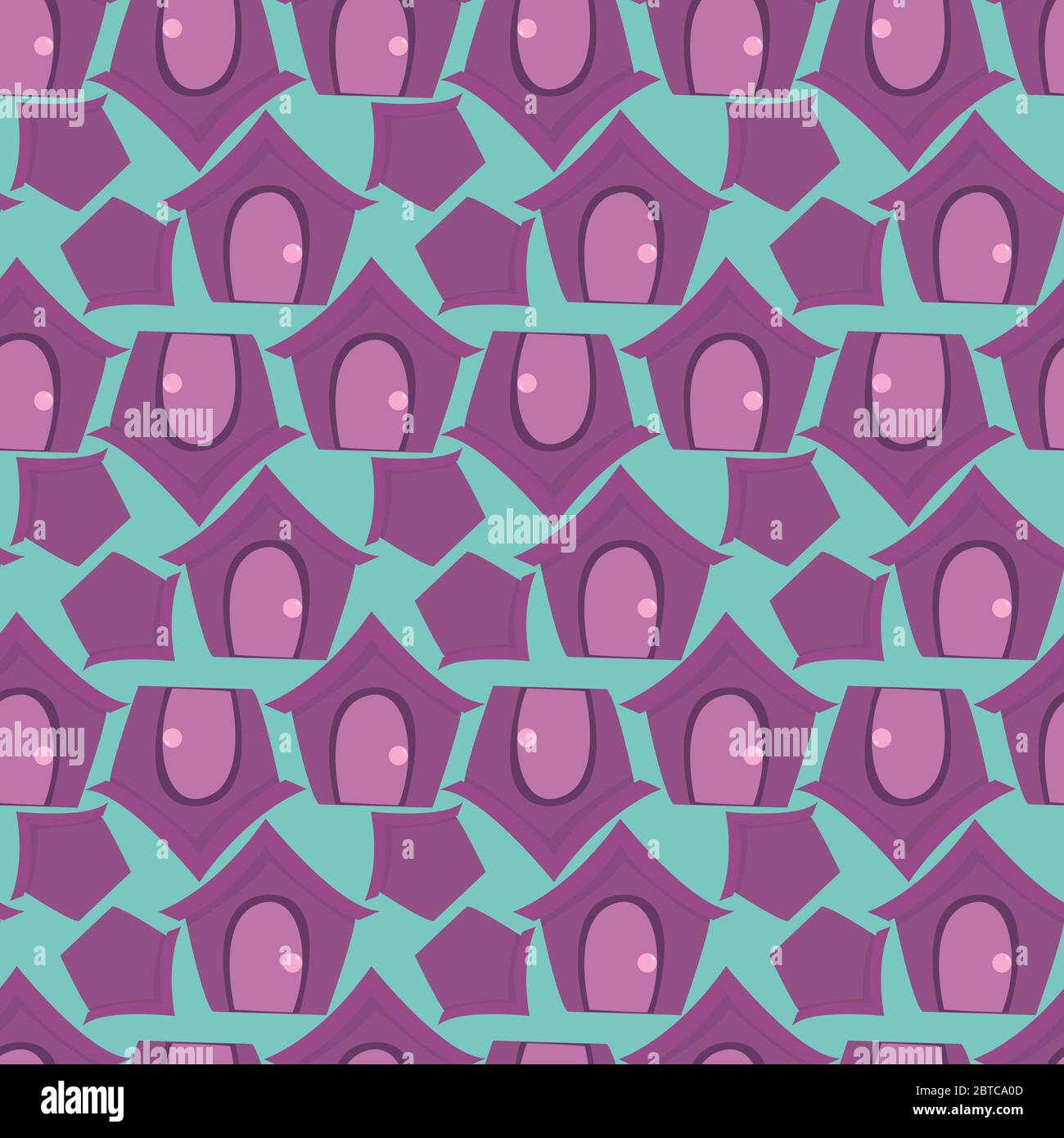 Dog house pattern , illustration, vector on white background Stock ...