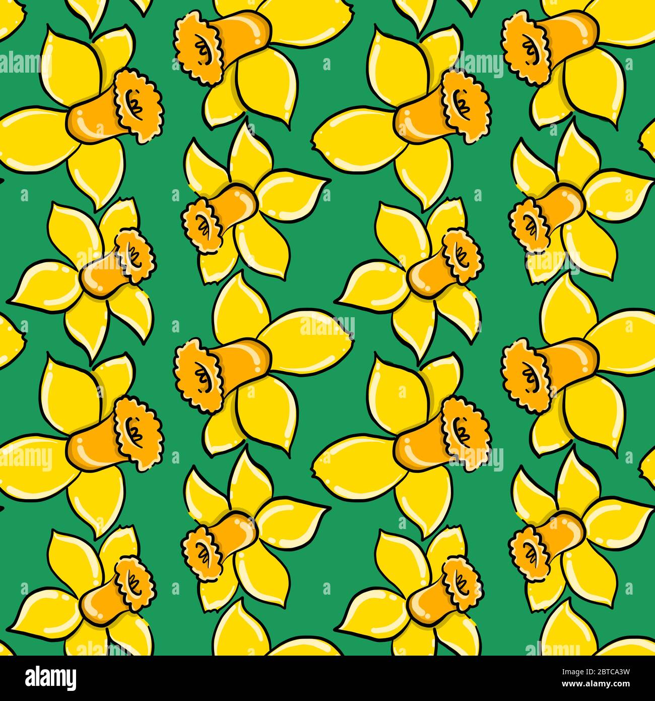 Yellow flowers pattern , illustration, vector on white background Stock ...