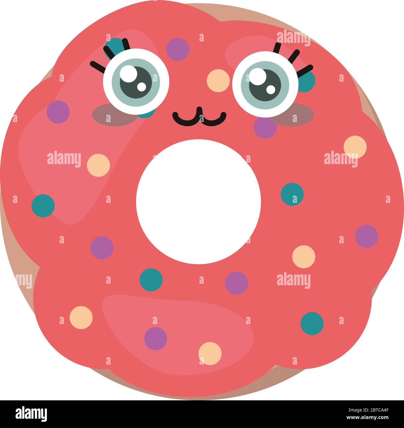 Cute donut , illustration, vector on white background Stock Vector ...