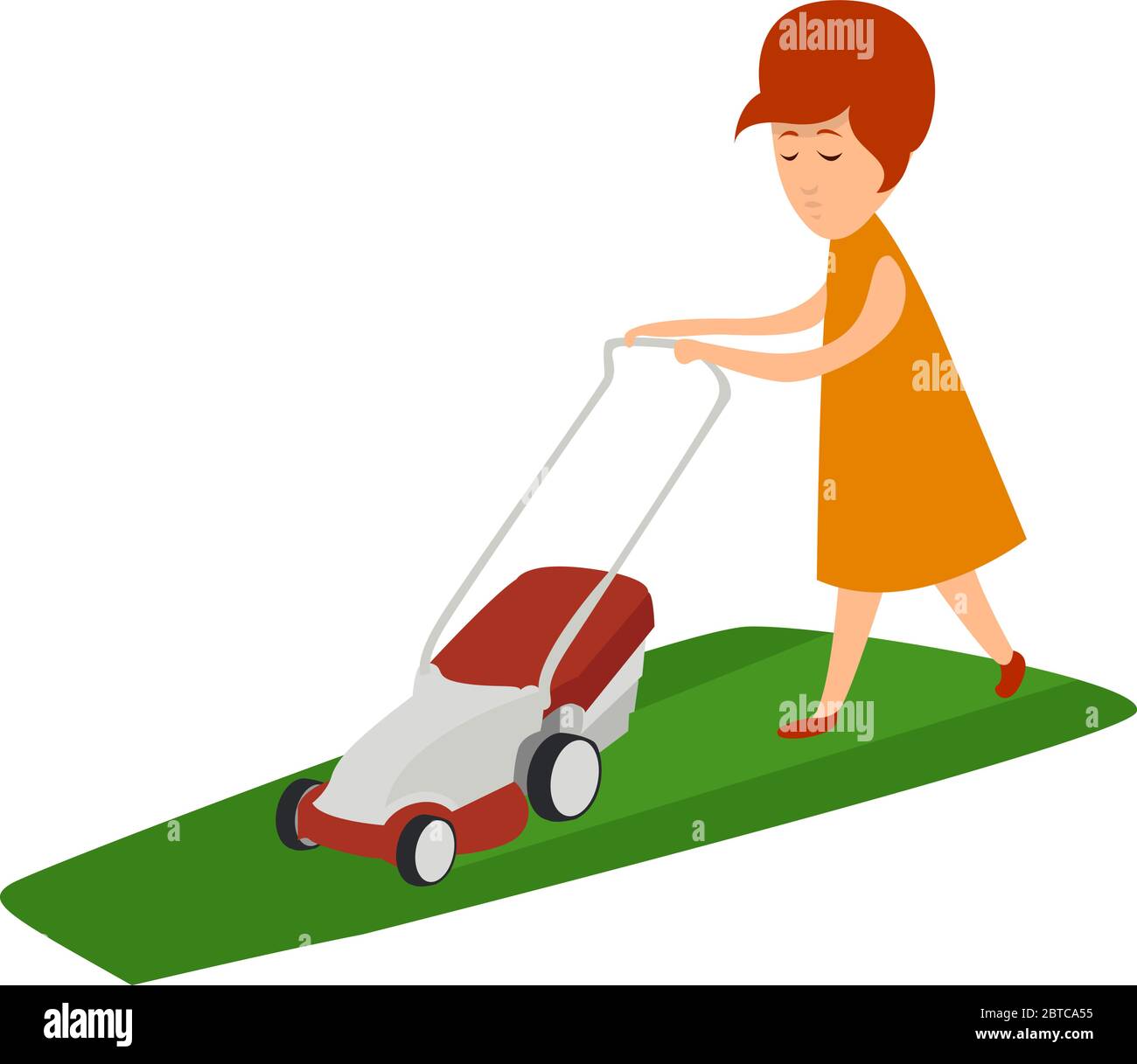 Cartoon lawn mower Stock Vector Images - Alamy