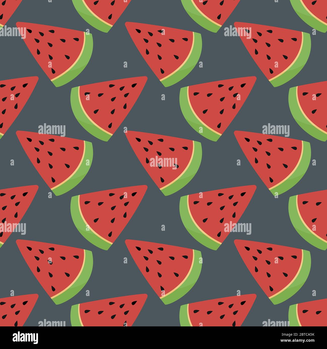 Watermelon slices pattern , illustration, vector on white background ...