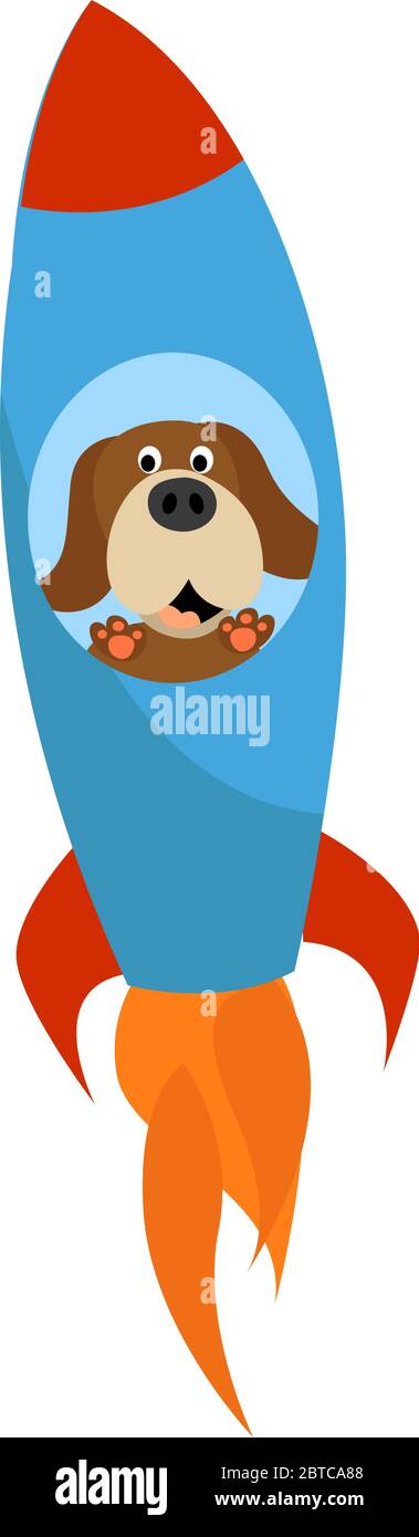 Cartoon dog astronaut in spaceship Stock Vector Images - Alamy